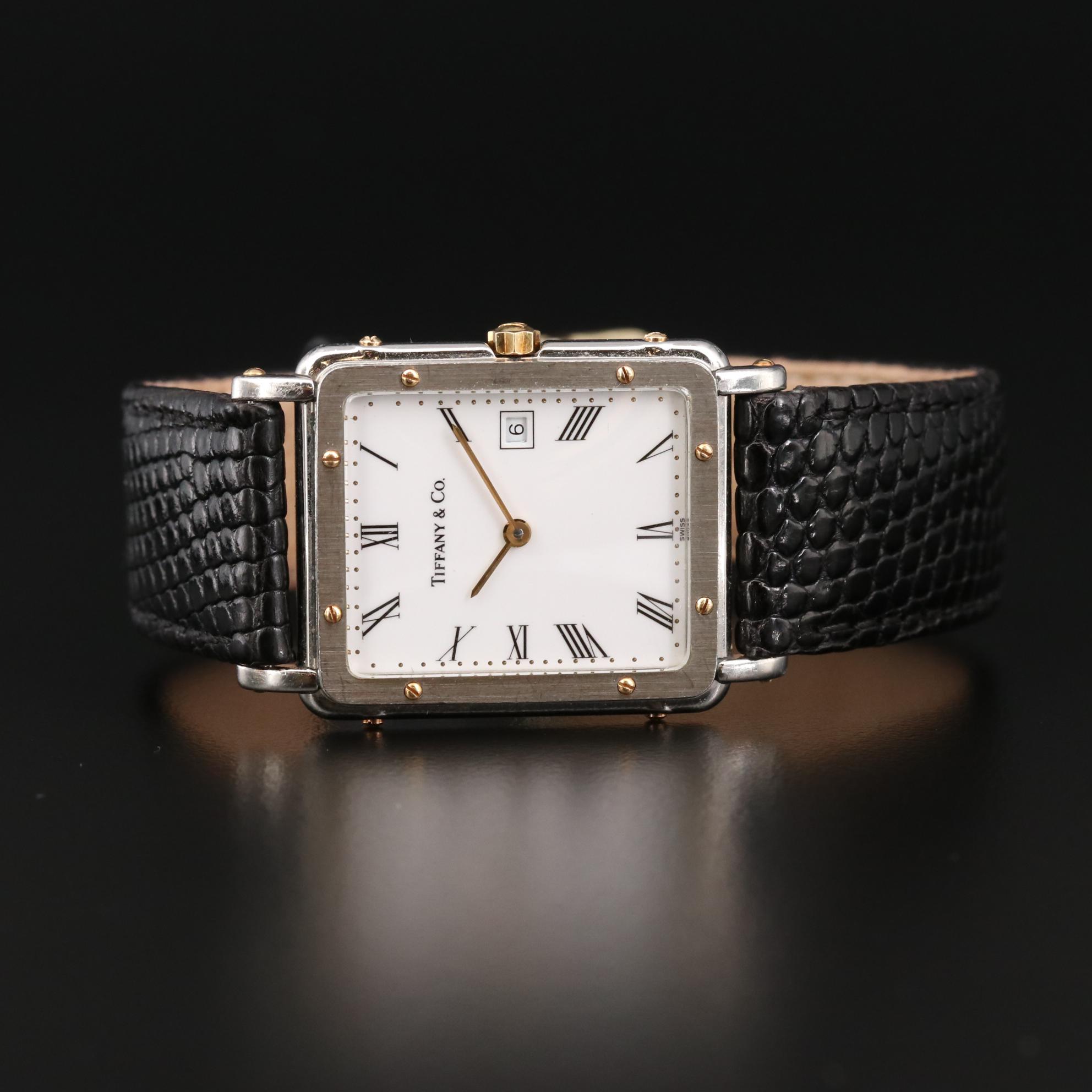 Alexis Barthelay for Tiffany & Co. Stainless Steel and 18K Gold Quartz ...