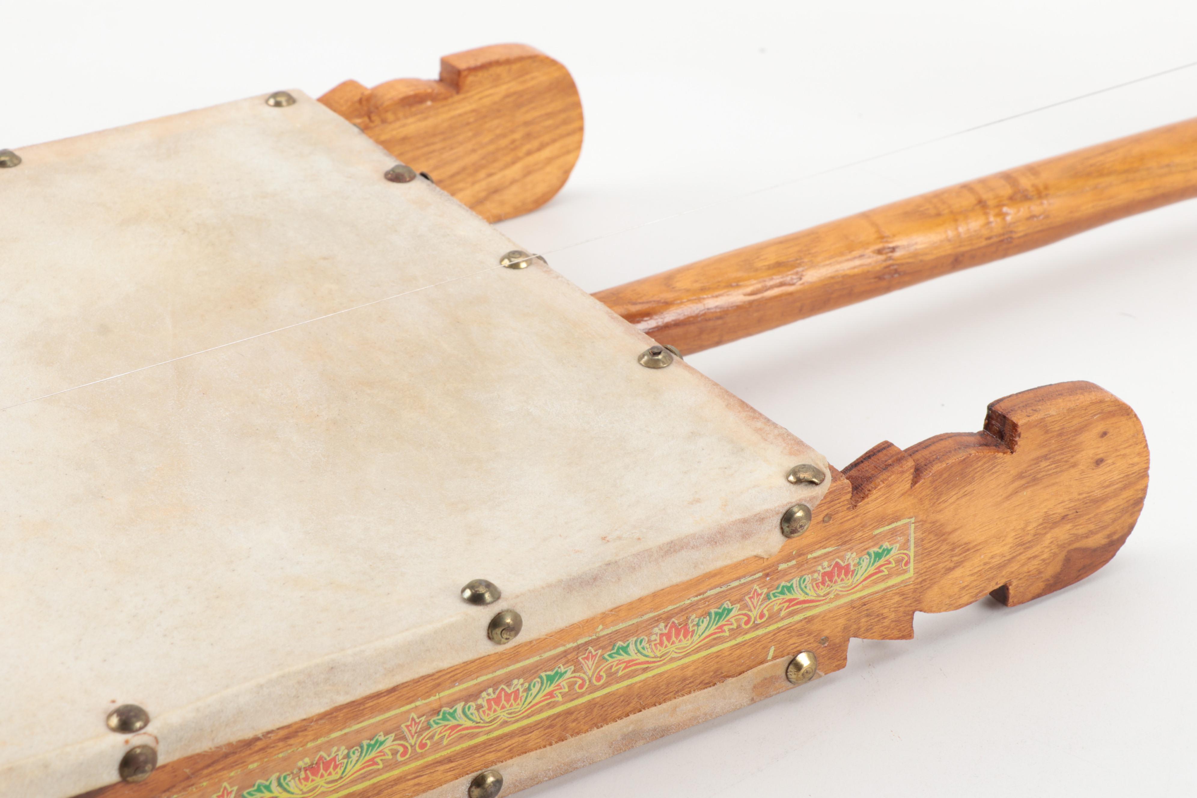 Banjira Rabab Single String Instrument with Goatskin Resonator and Wood ...