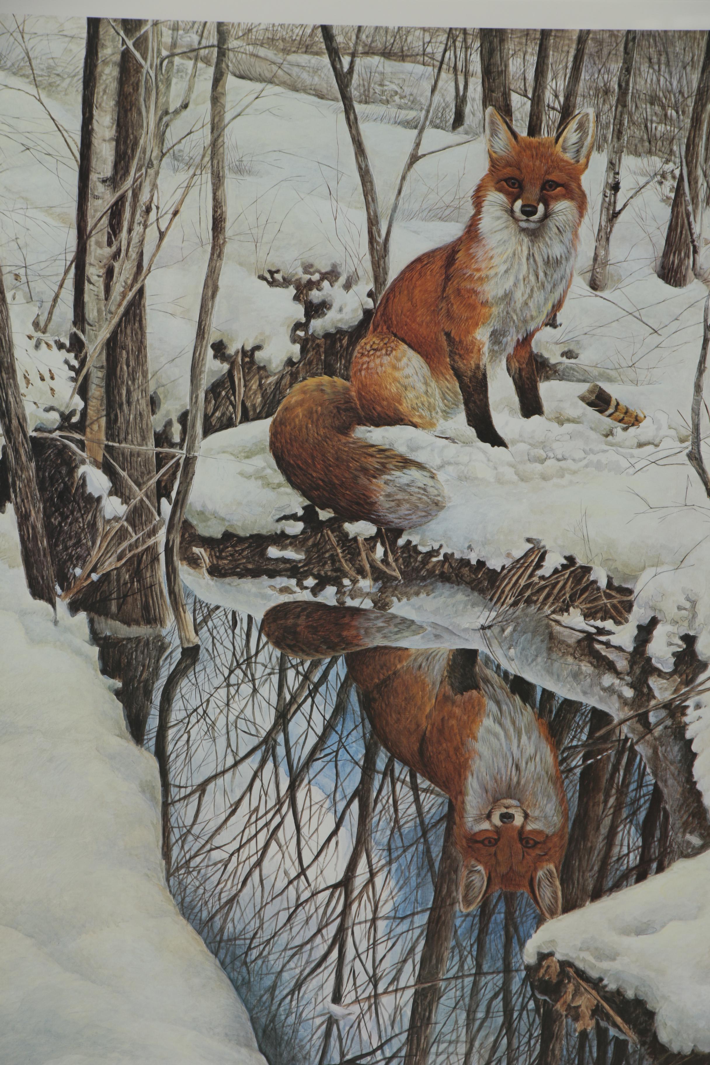 John Ruthven Offset Lithograph "Winter Reflection" | EBTH
