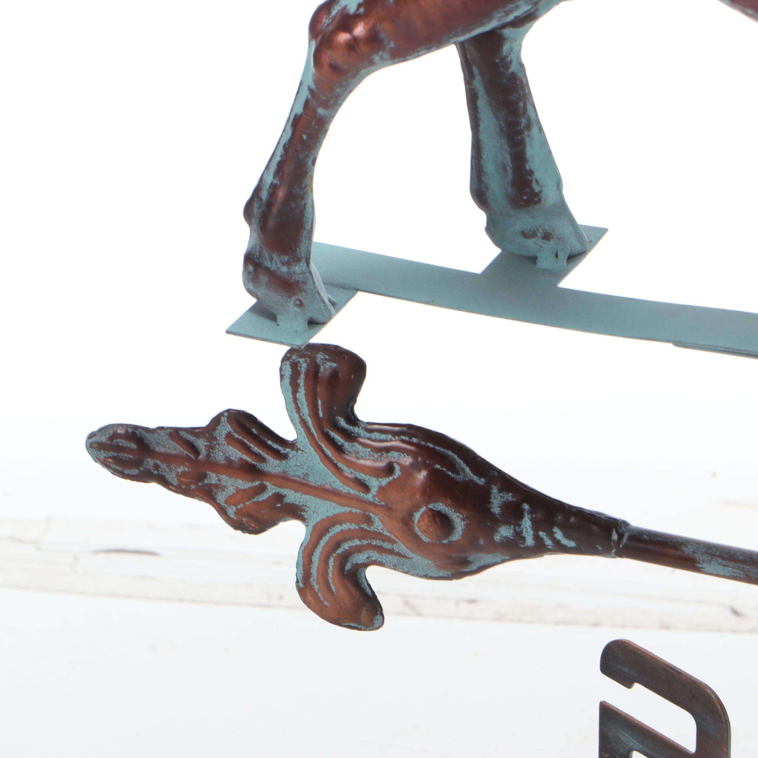 Copper Moose Rooftop Weathervane | EBTH