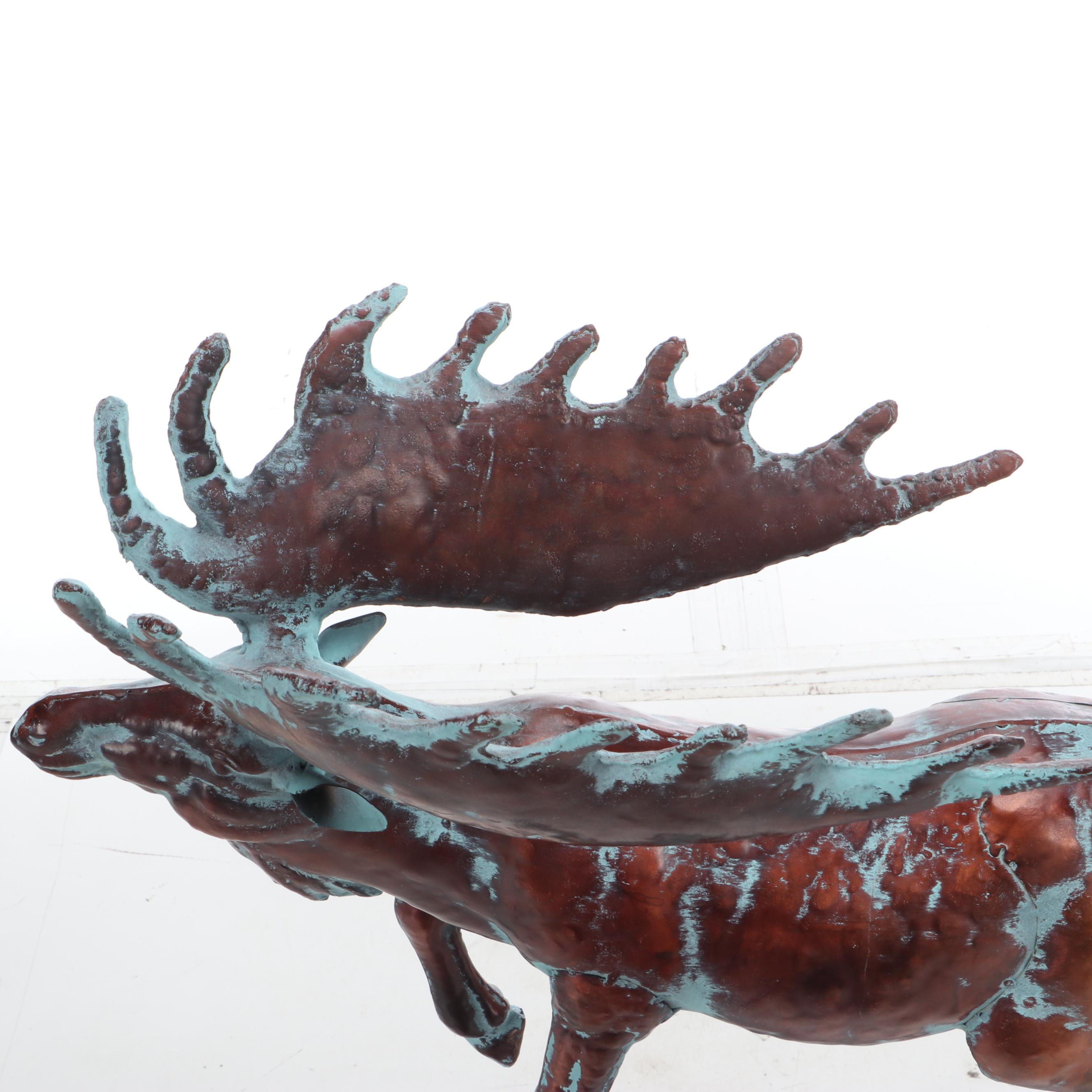 Copper Moose Rooftop Weathervane | EBTH