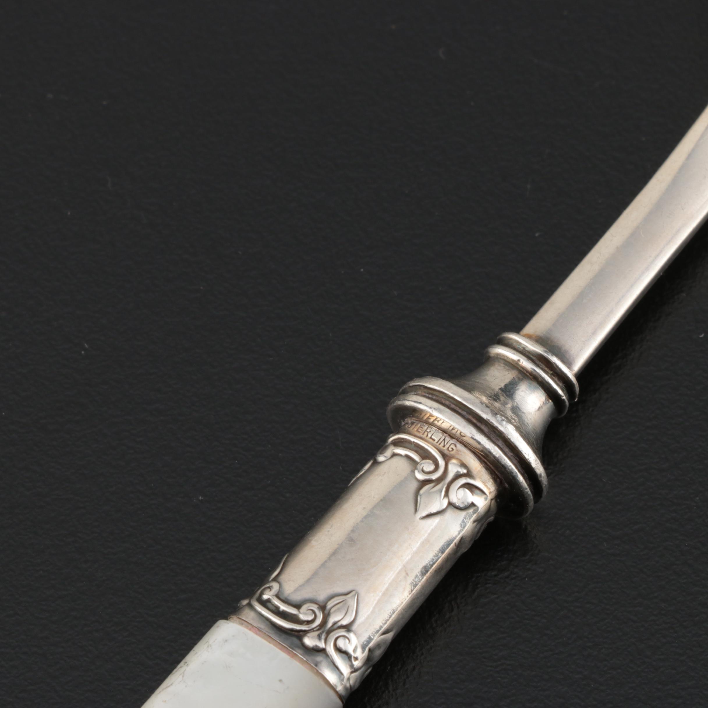 Landers, Frary & Clark Sterling and Mother of Pearl Handled Flatware | EBTH