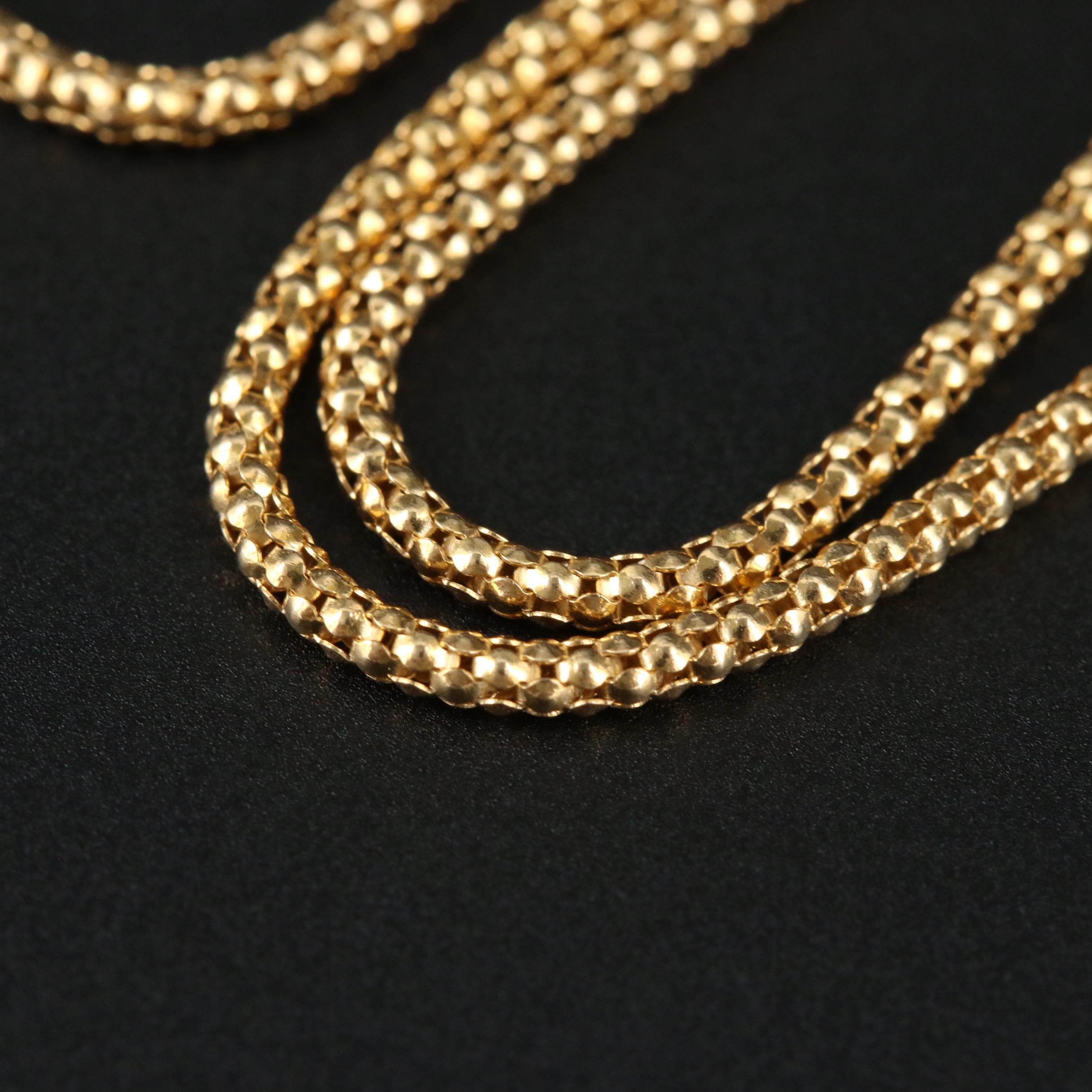 14K Yellow Gold Popcorn Chain | EBTH
