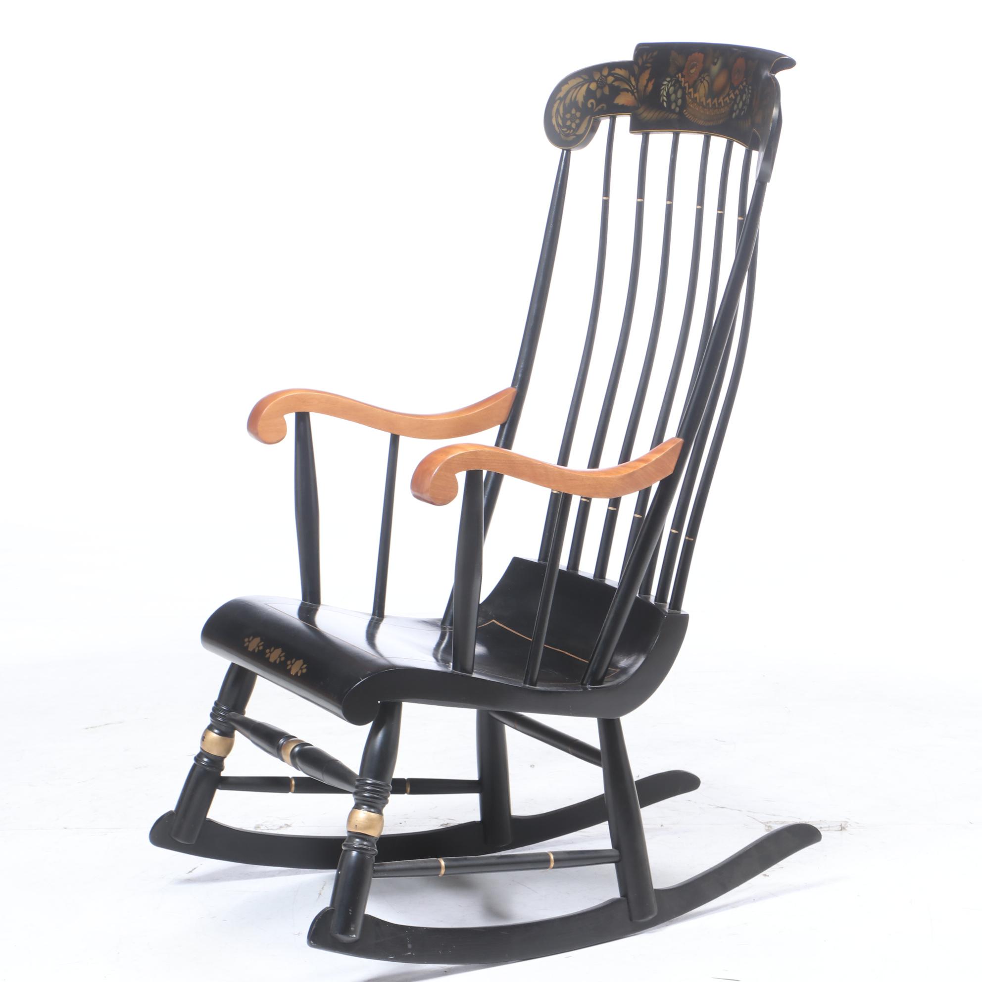 Stenciled Federal Style Maple Rocking Chair, circa 1960 | EBTH