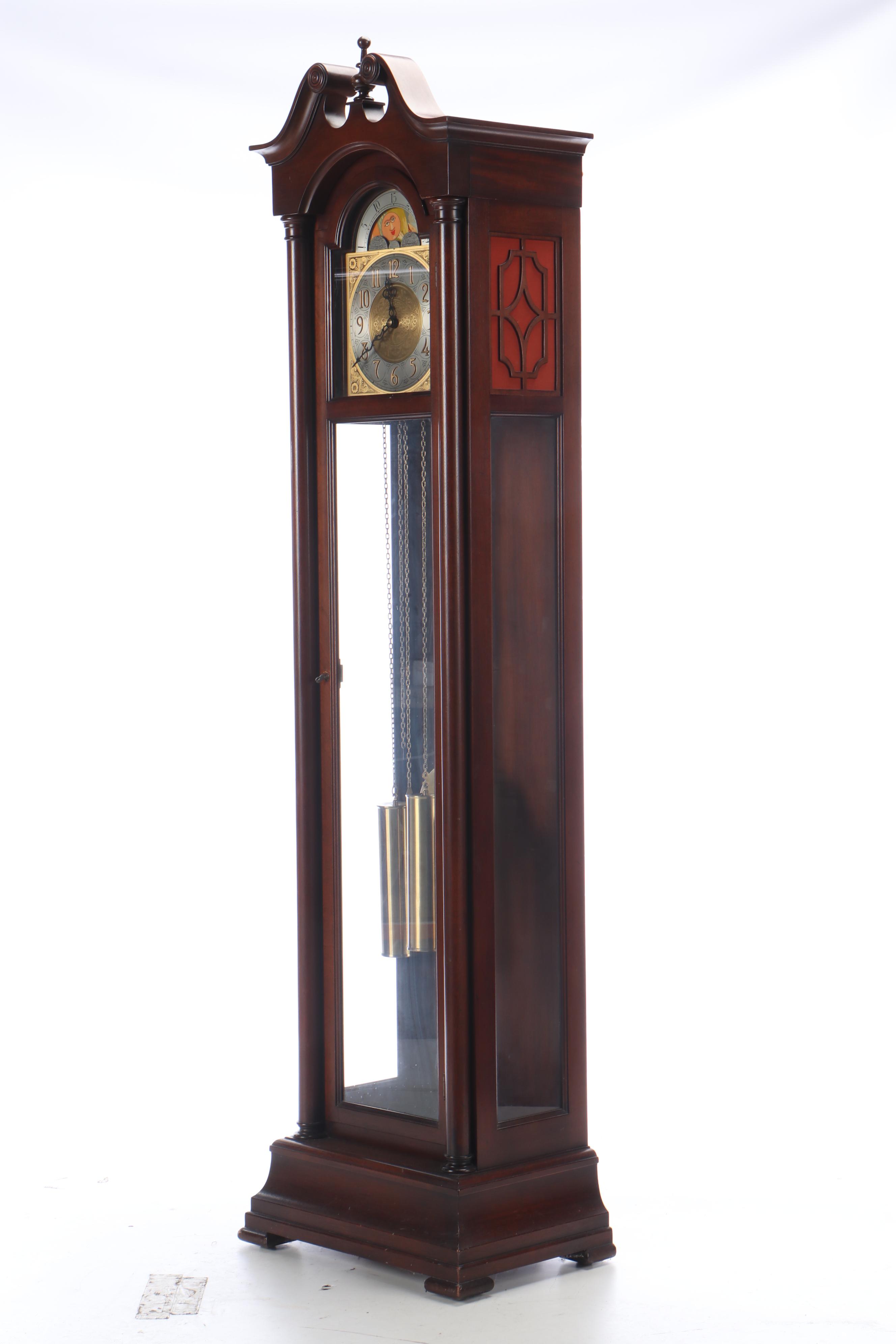 Colonial Mfg. Co. Zeeland Walnut Wood Cased Grandfather Clock | EBTH