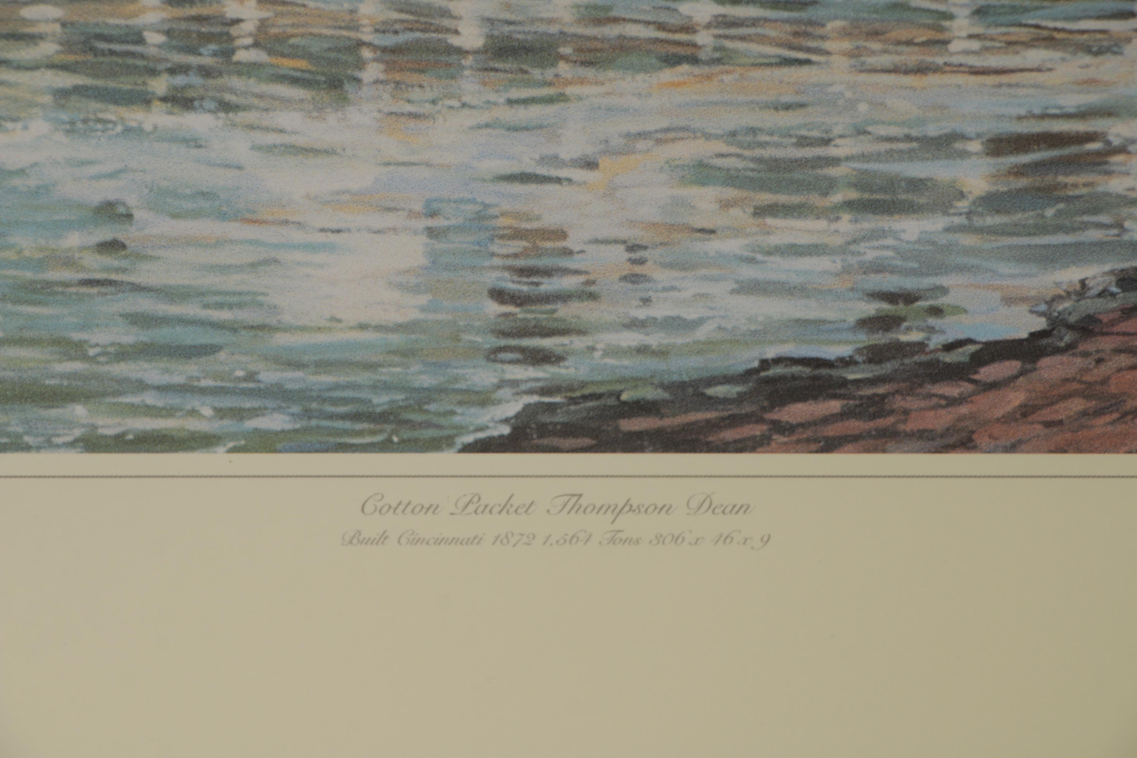 Michael Blaser Offset Lithograph "The Public Landing of Cincinnati ...