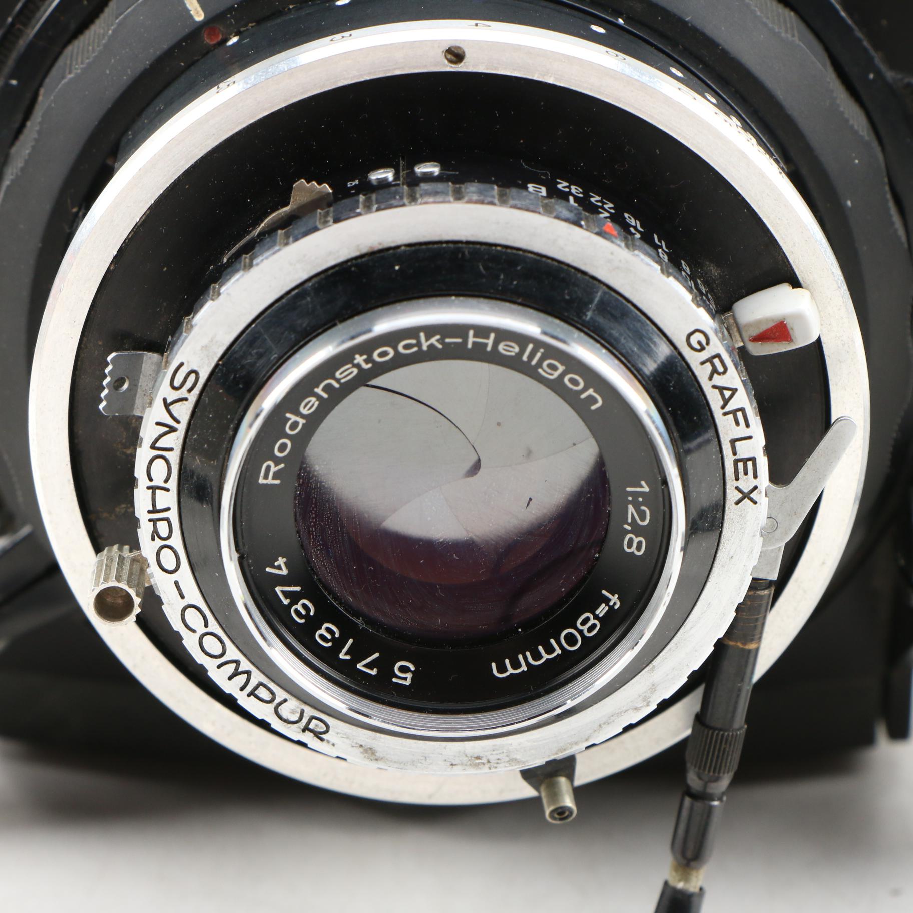 Graflex XL with f2.8 80mm Rodenstock-Heligon Lens and Accessories | EBTH