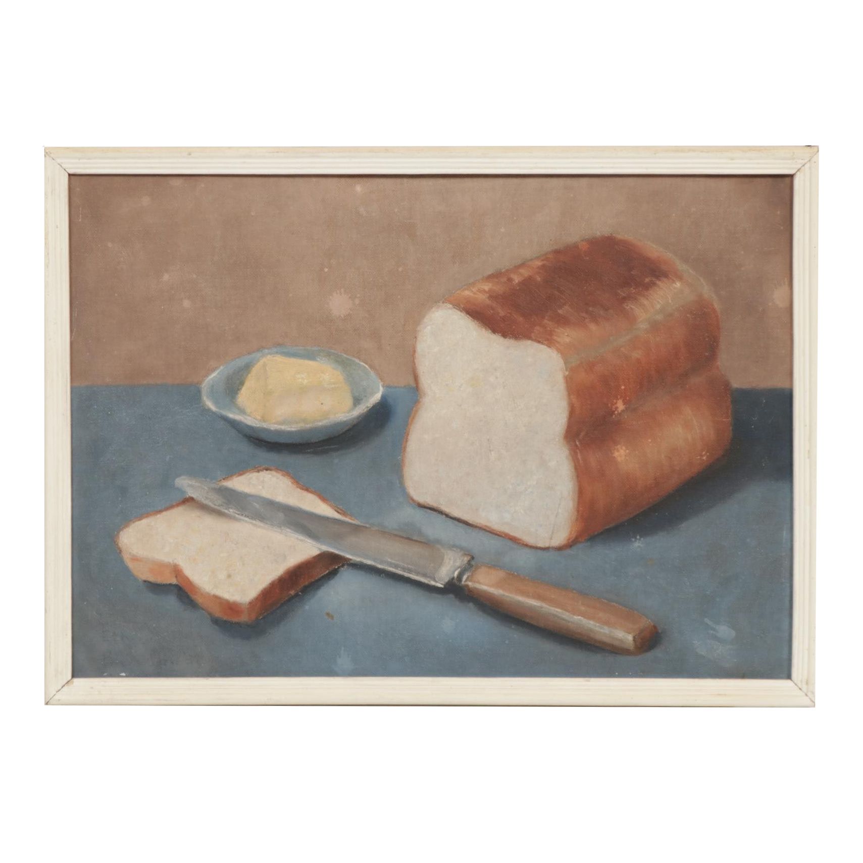 Still Life with Bread Oil Painting, 1938 | EBTH