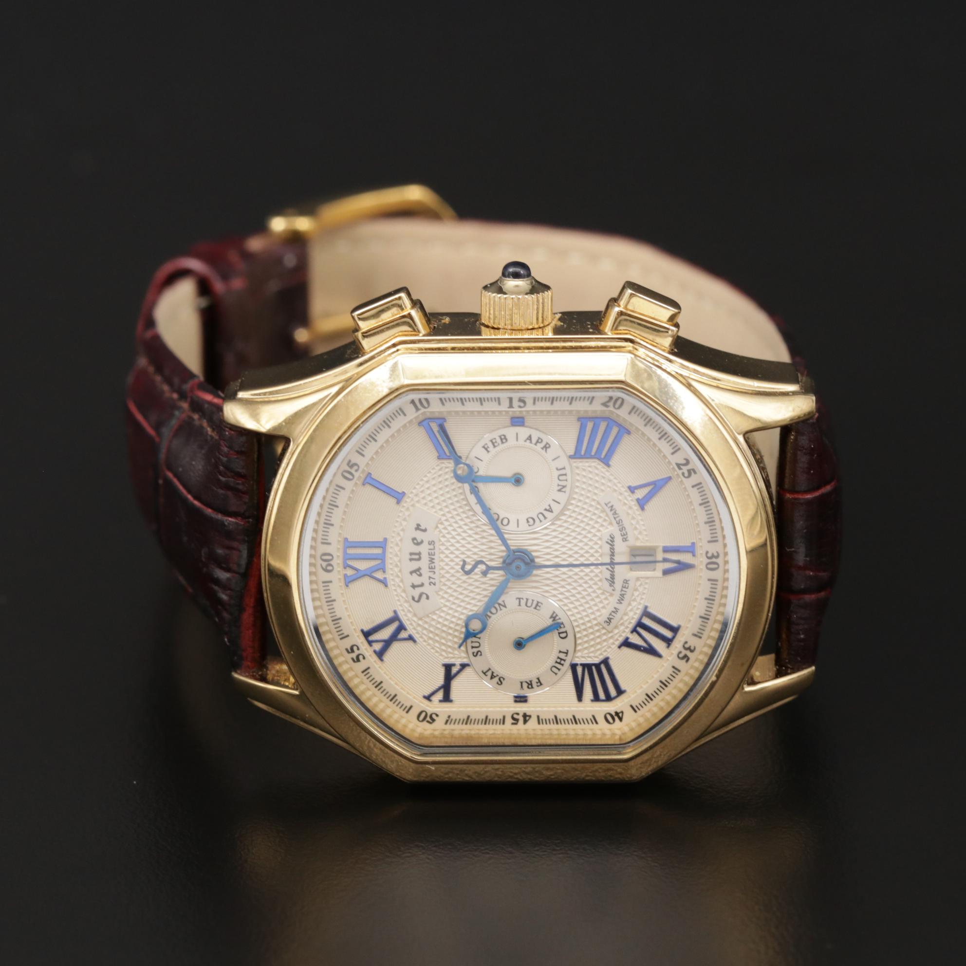 Stauer Triple Date Meisterzeit Stainless Steel Automatic Wristwatch | EBTH