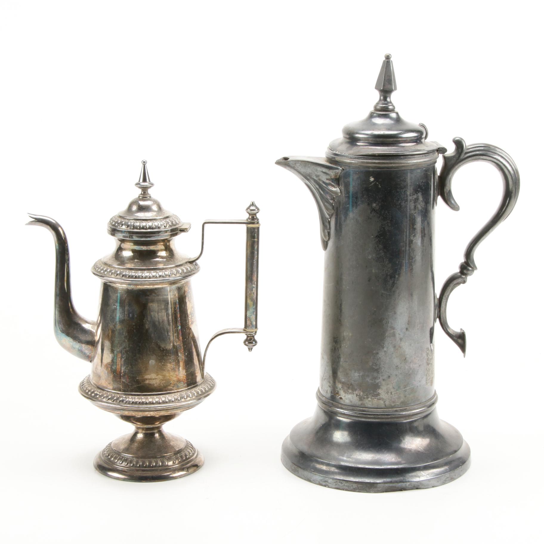 Simpson, Hall, Miller & Co. Silver Plate Pitcher with Swedish Coffee ...