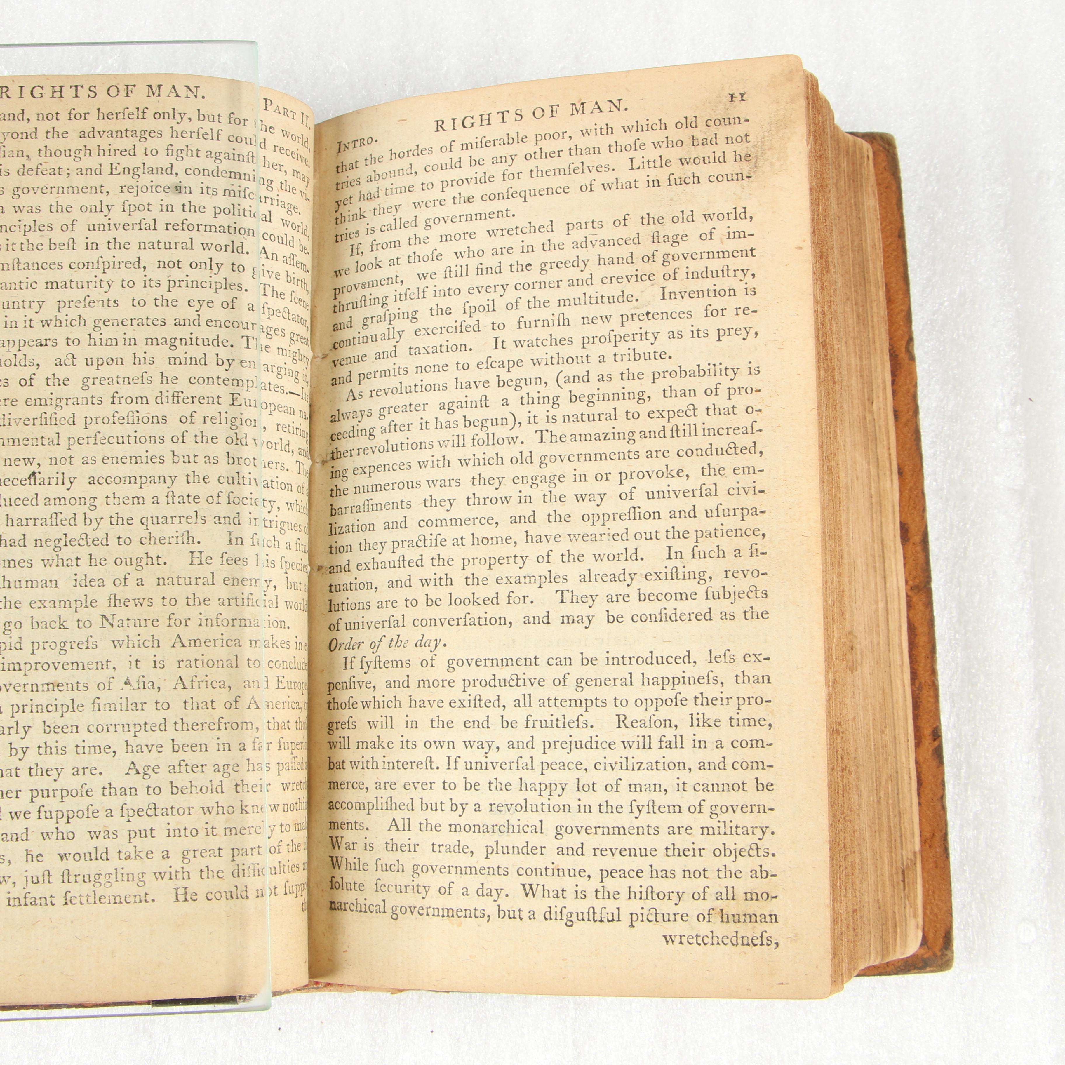 Late 18th Century Bound Collection of Thomas Paine's Original Pamphlets ...