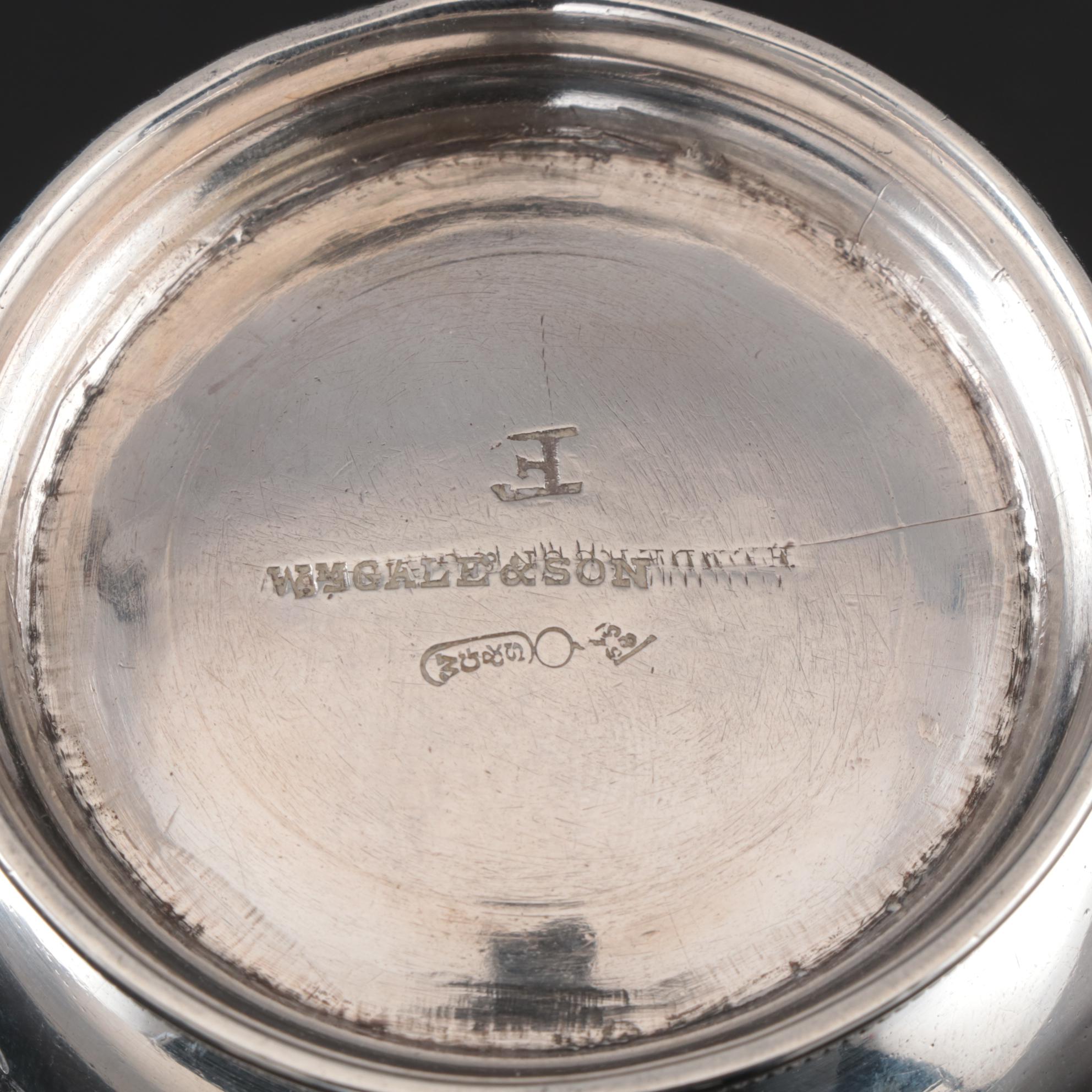 William Gale & Son Victorian Coin Silver Mug with Later Engraving, 19th ...