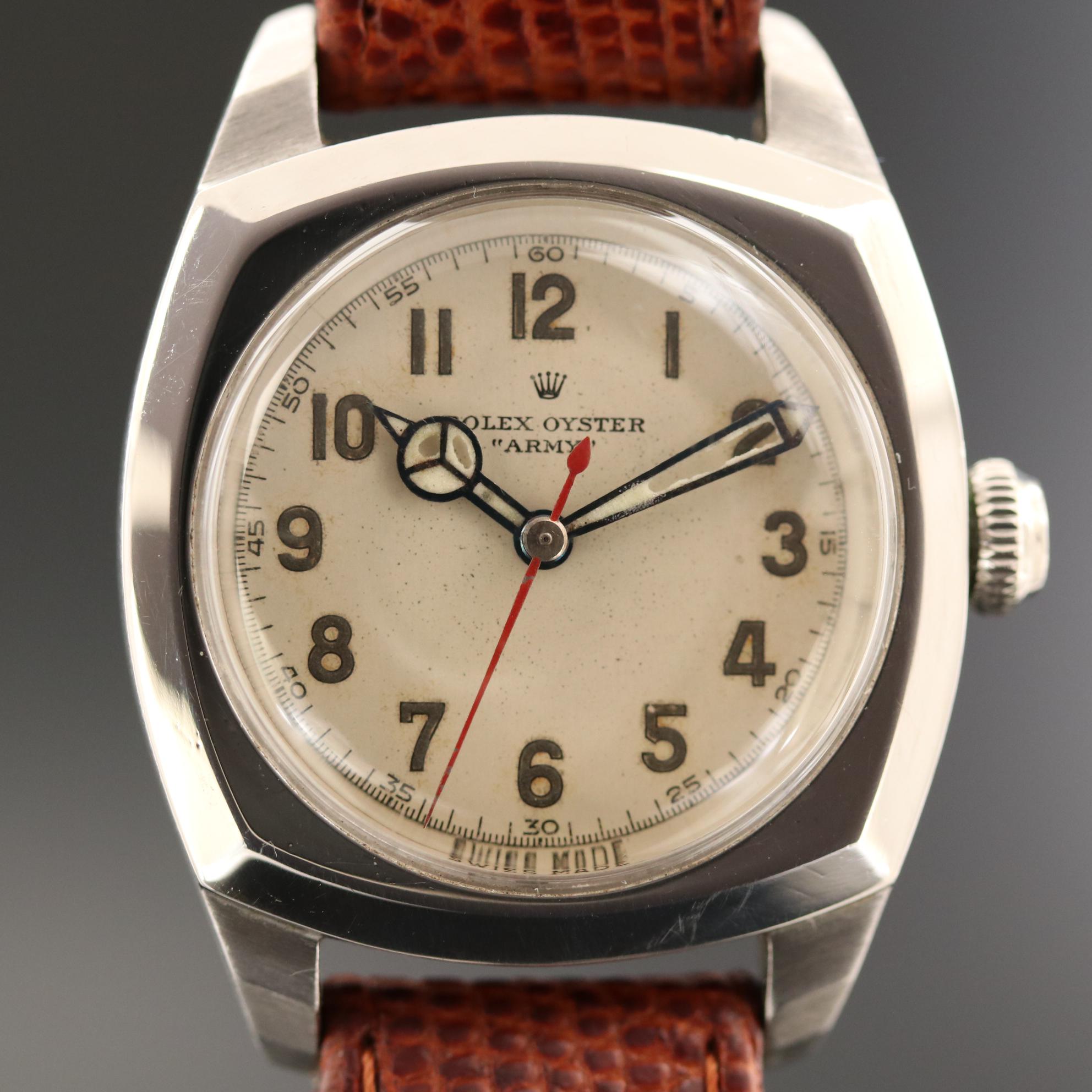 Rolex Oyster "Army" Stainless Steel Wristwatch, Circa 1940 | EBTH