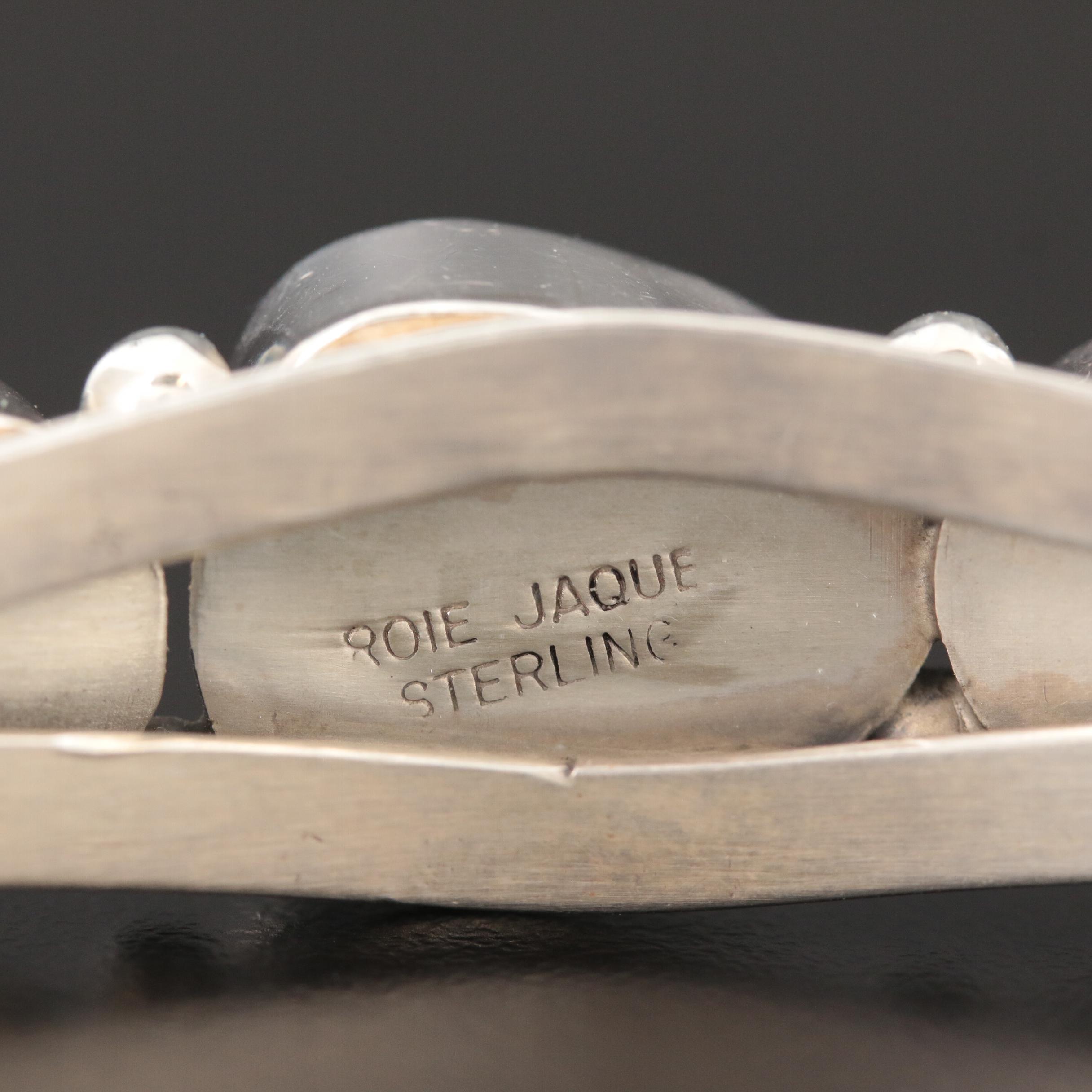 Roie Jaque Navajo Sterling Silver Turquoise Cuff Bracelet | EBTH