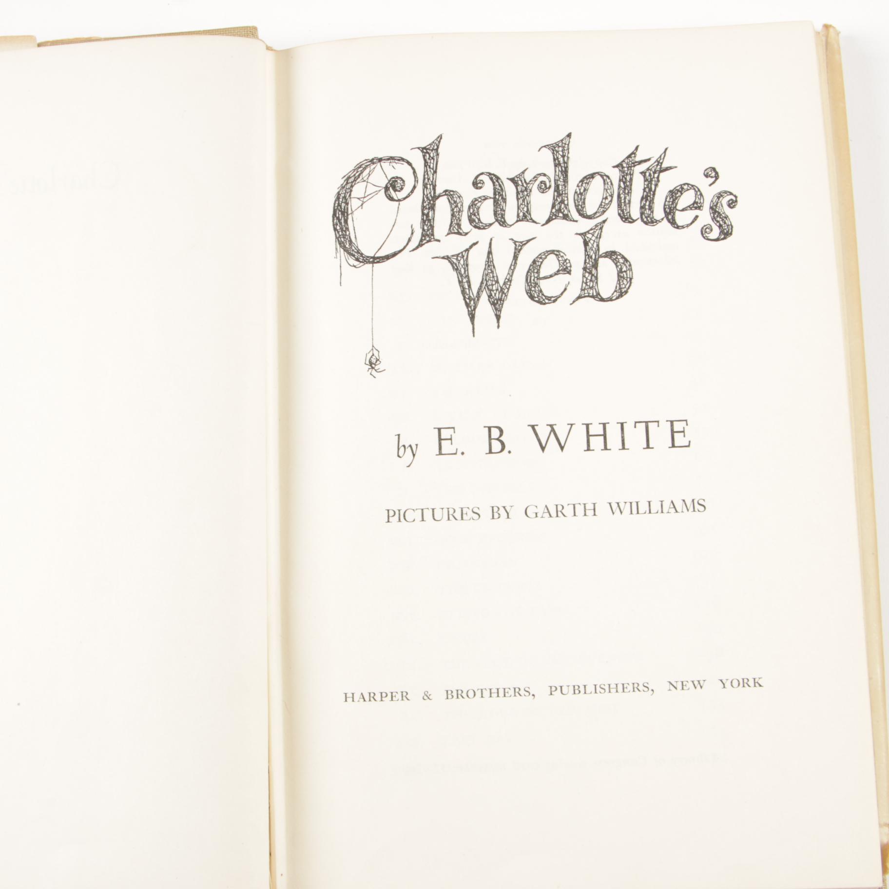 1952 First Edition "Charlotte's Web" by E. B. White with Original Dust ...