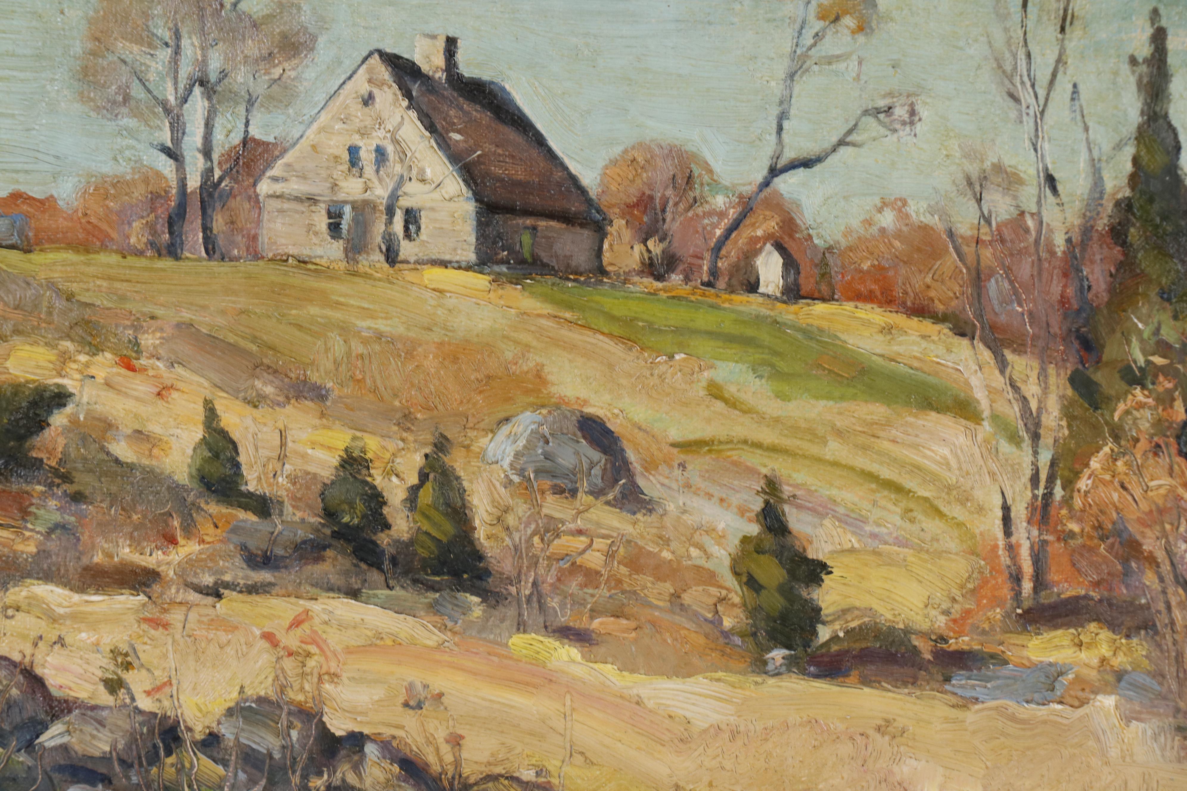 Kenneth E. Greene Oil Painting "Acadian House- Guilford, Connecticut ...