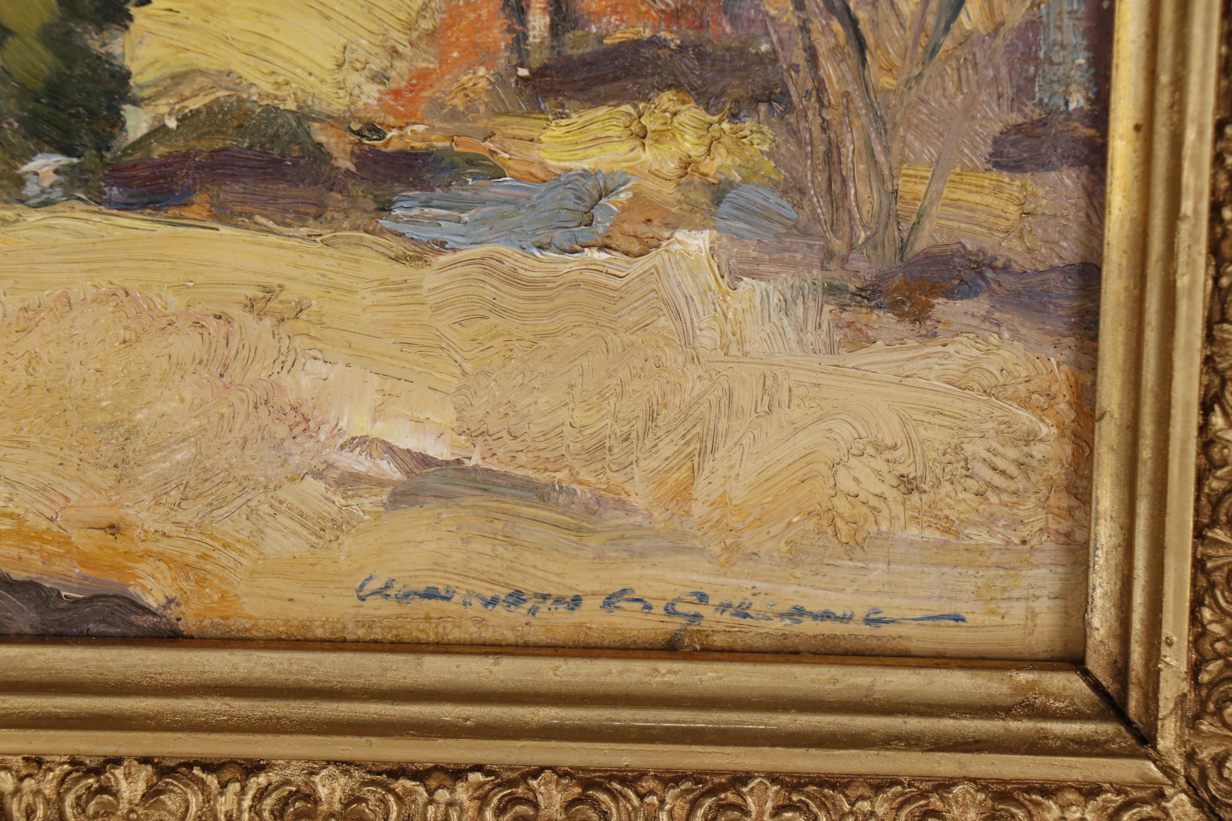 Kenneth E. Greene Oil Painting "Acadian House- Guilford, Connecticut ...