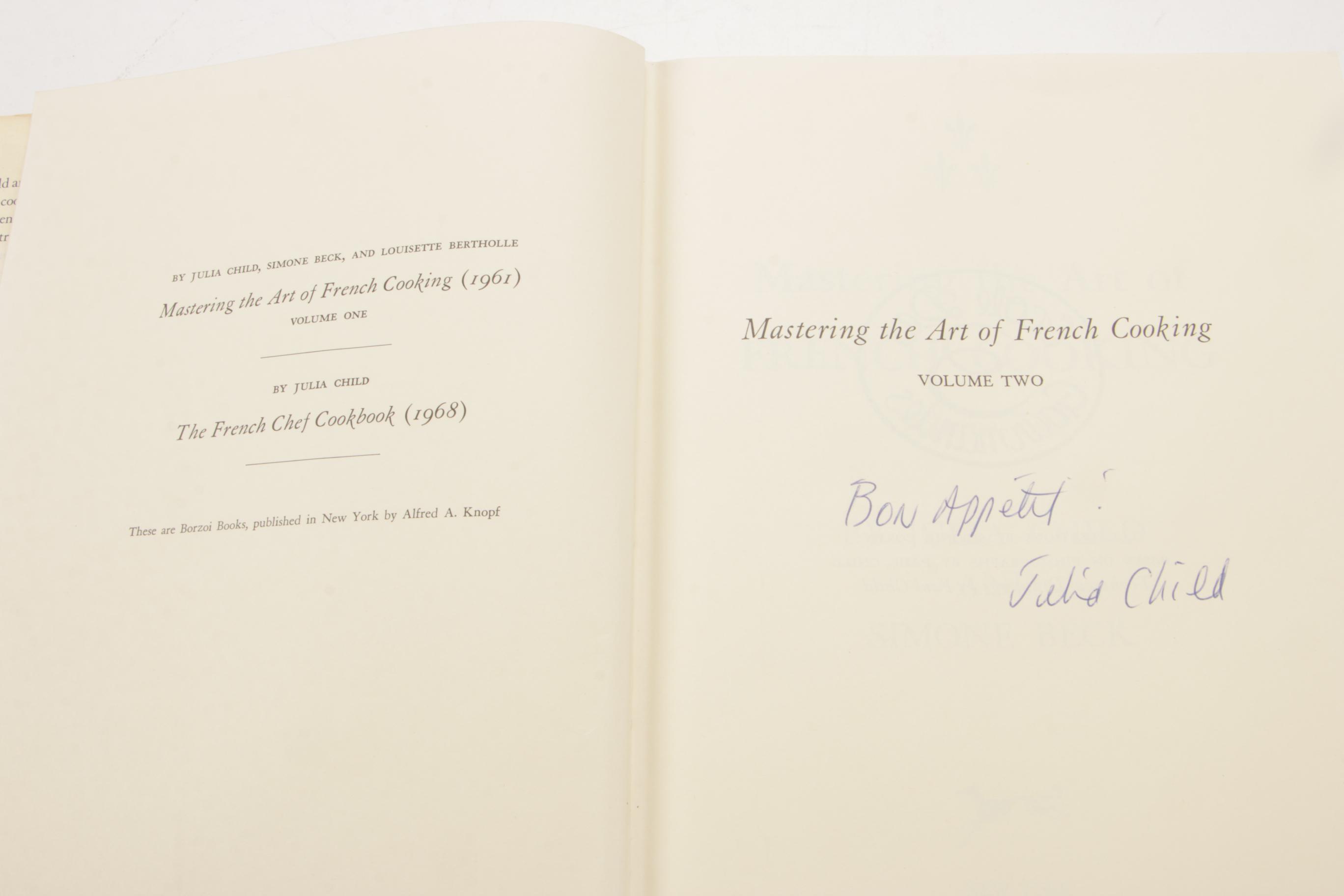 Signed First Edition "Mastering the Art of French Cooking" by Julia ...