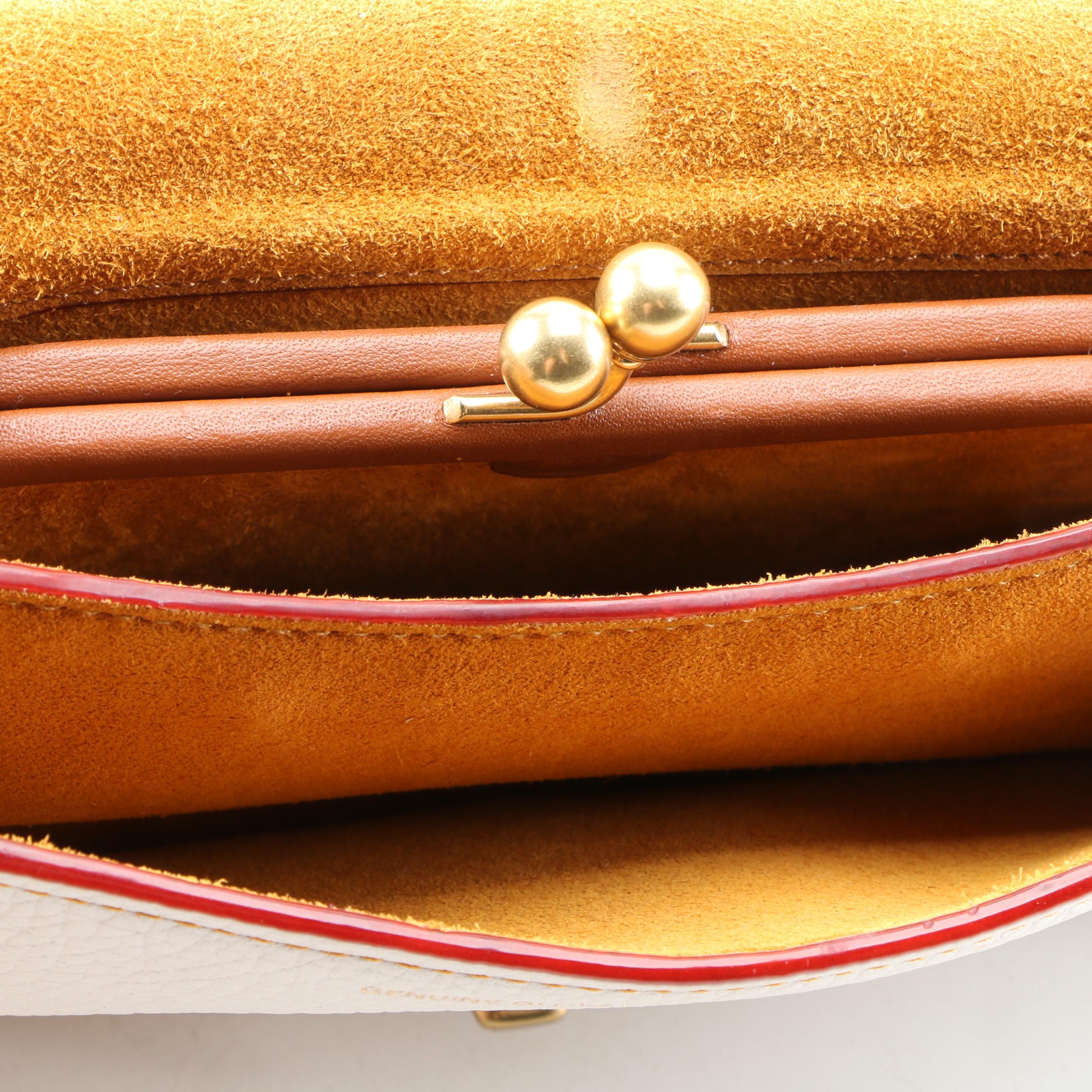 Coach Dinky Crossbody Bag in Embellished White Pebble Leather | EBTH