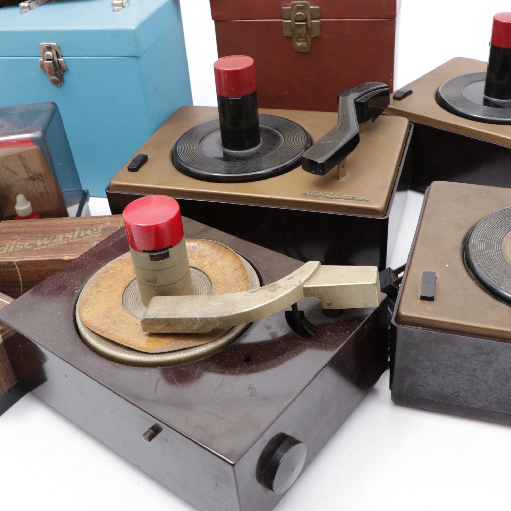 RCA Victrola-Victor Record Player Components with 45s and Accessories ...