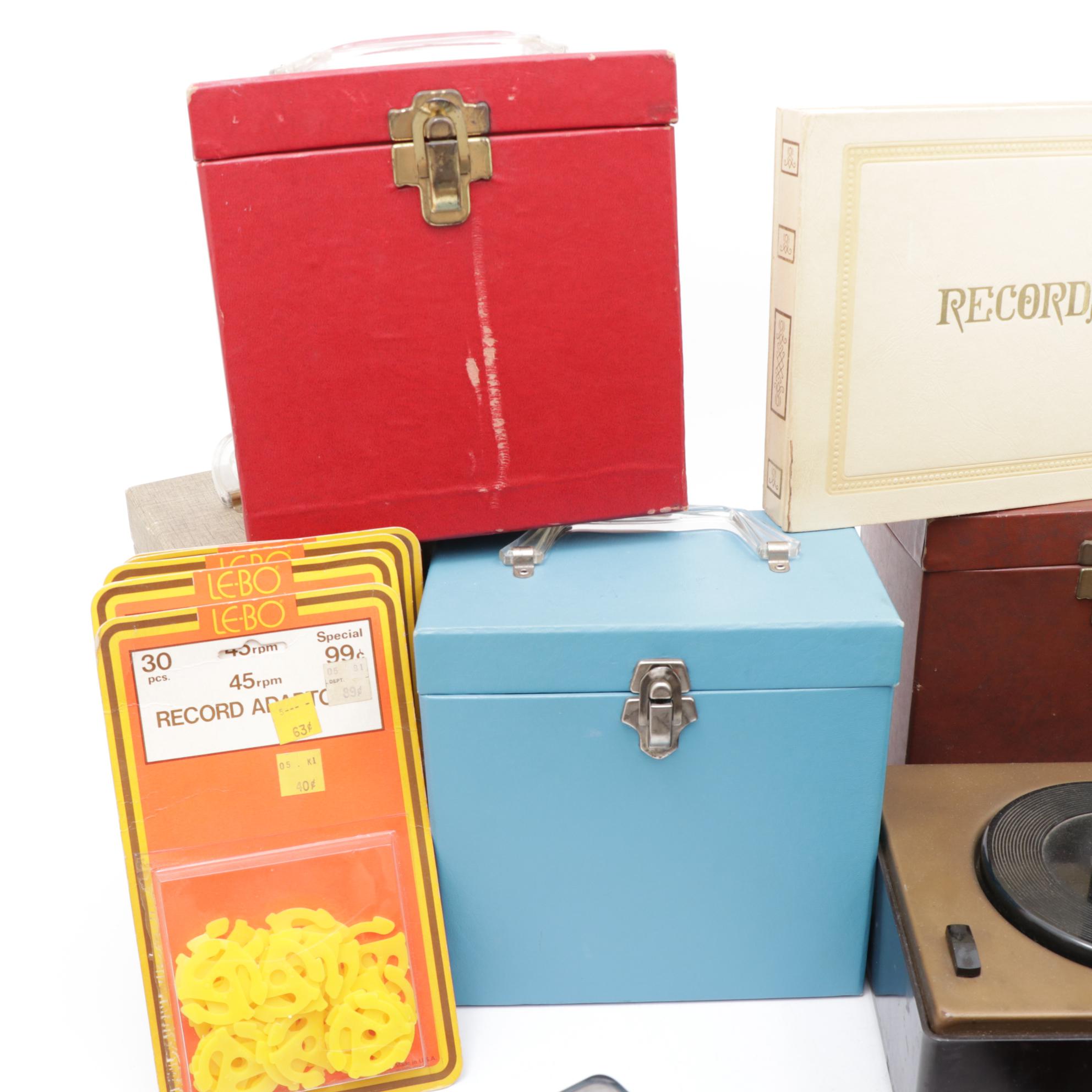 RCA Victrola-Victor Record Player Components with 45s and Accessories ...