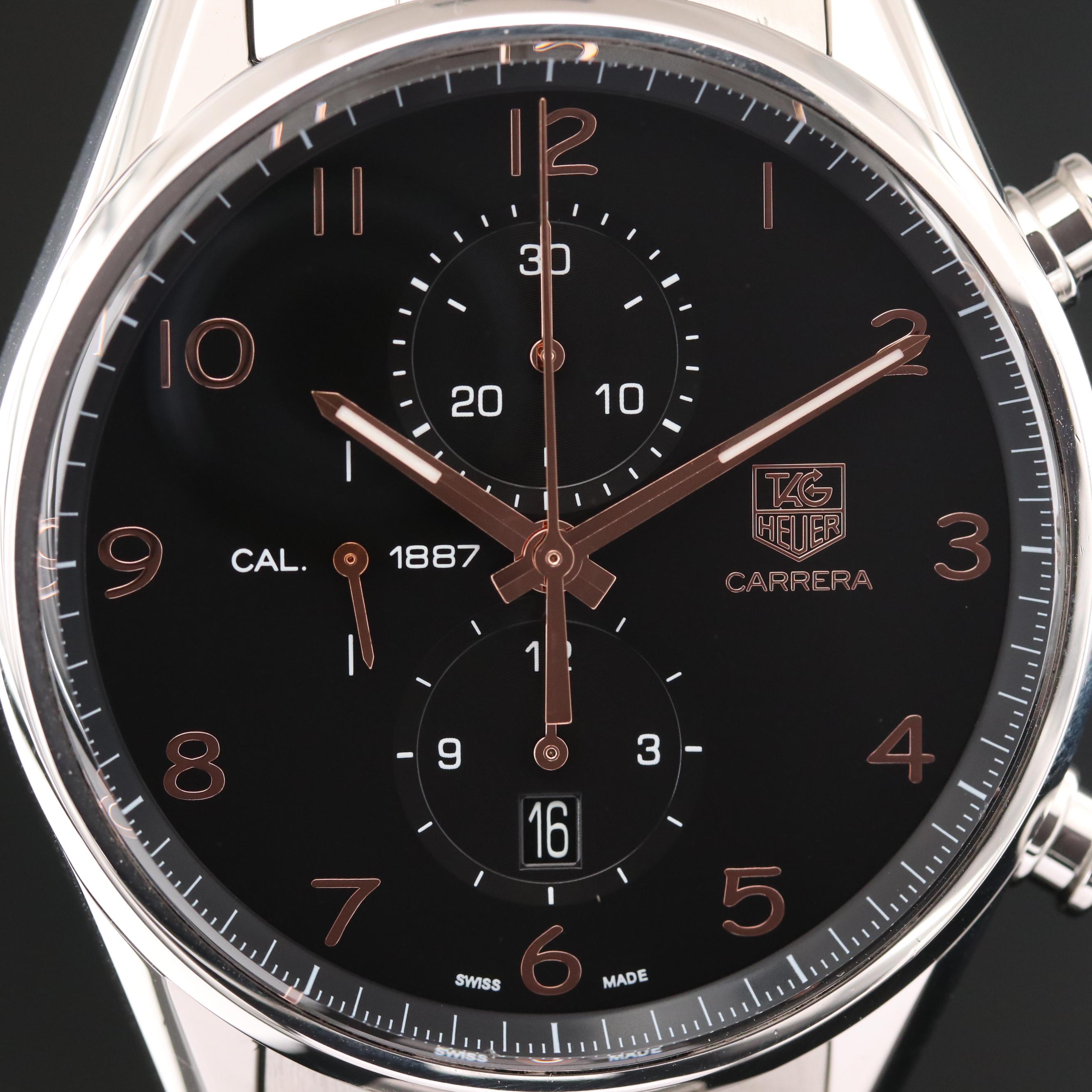 TAG Heuer Carrera Calibre 1887 Stainless Steel Chronograph Wristwatch ...