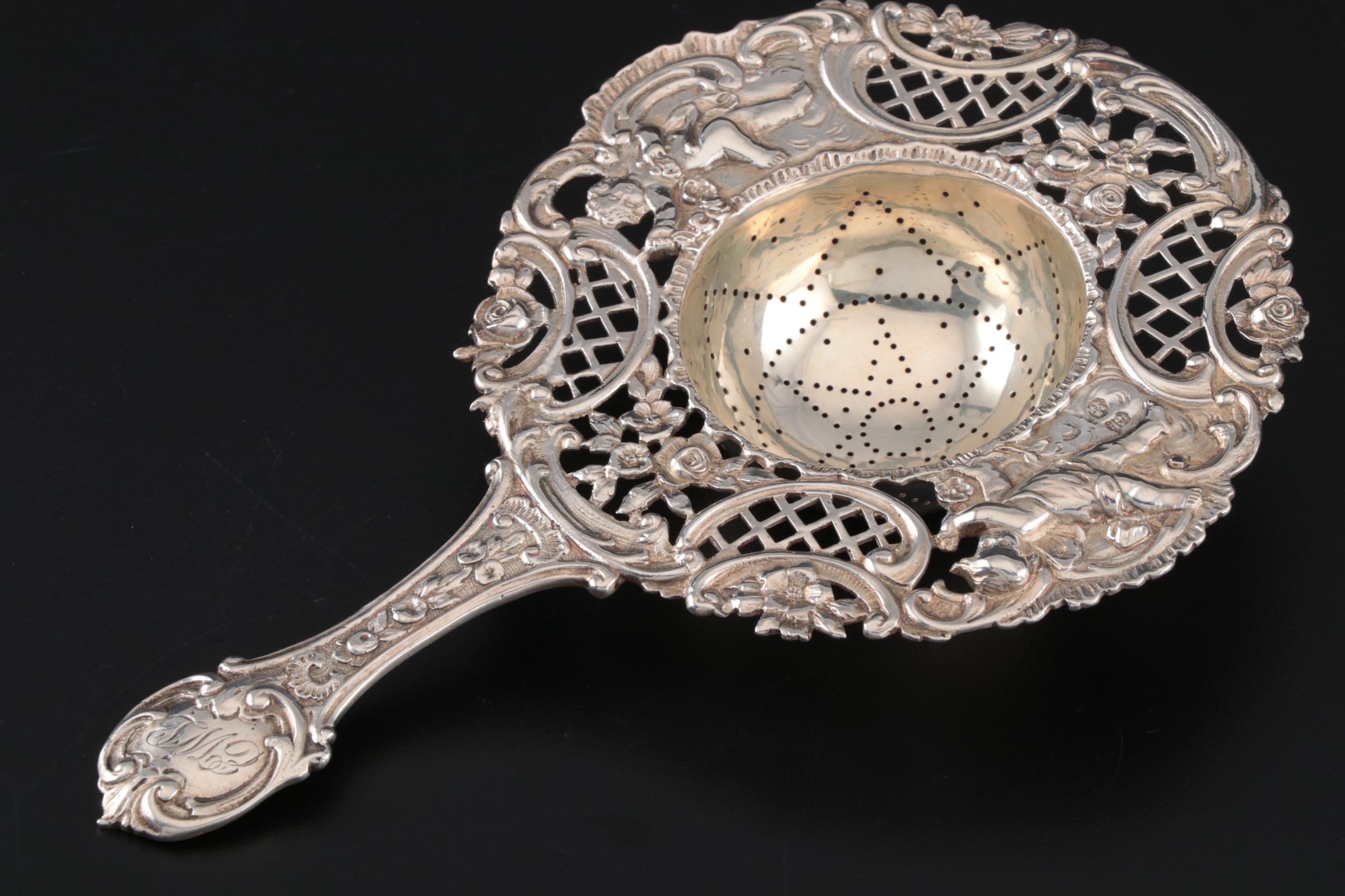 Hanau Dutch Baroque Style 800 Silver Punch Strainer, 19th Century | EBTH