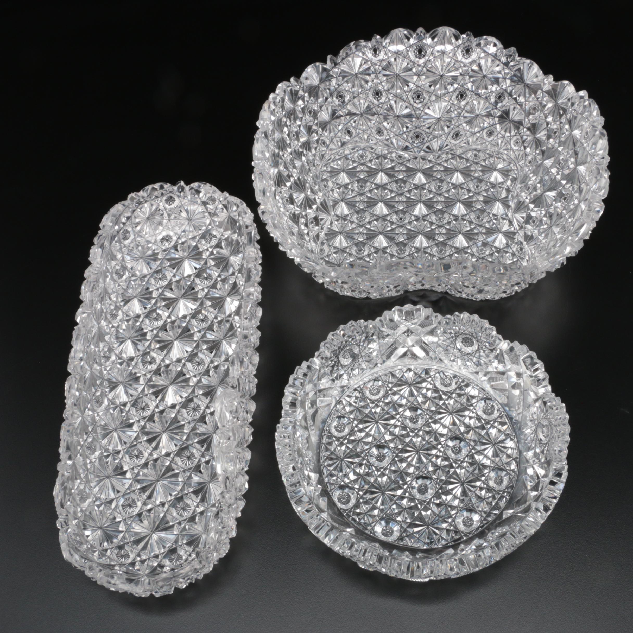 American Brilliant Cut Glass Serveware | EBTH