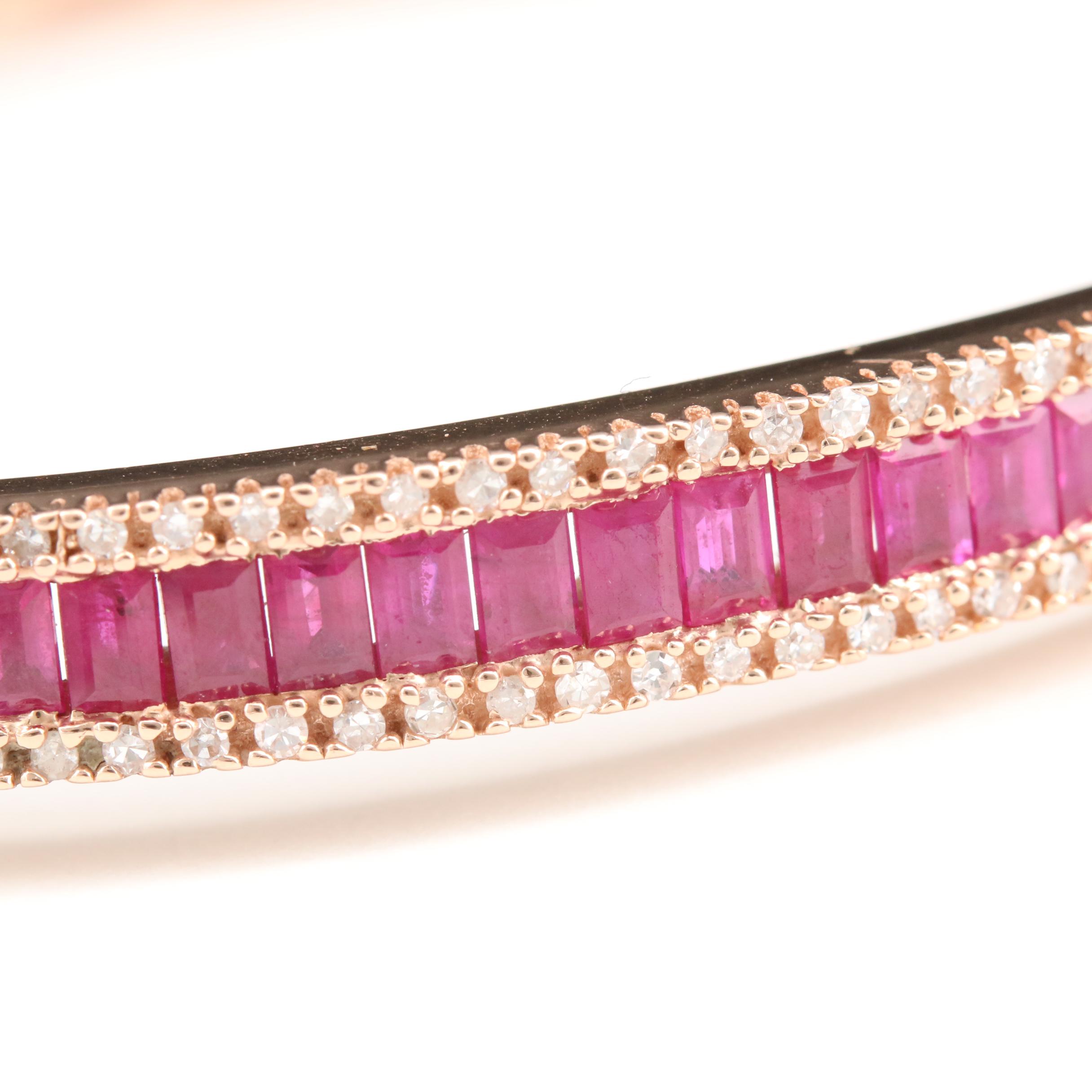 Effy 14K Rose Gold Ruby and Diamond Bracelet | EBTH