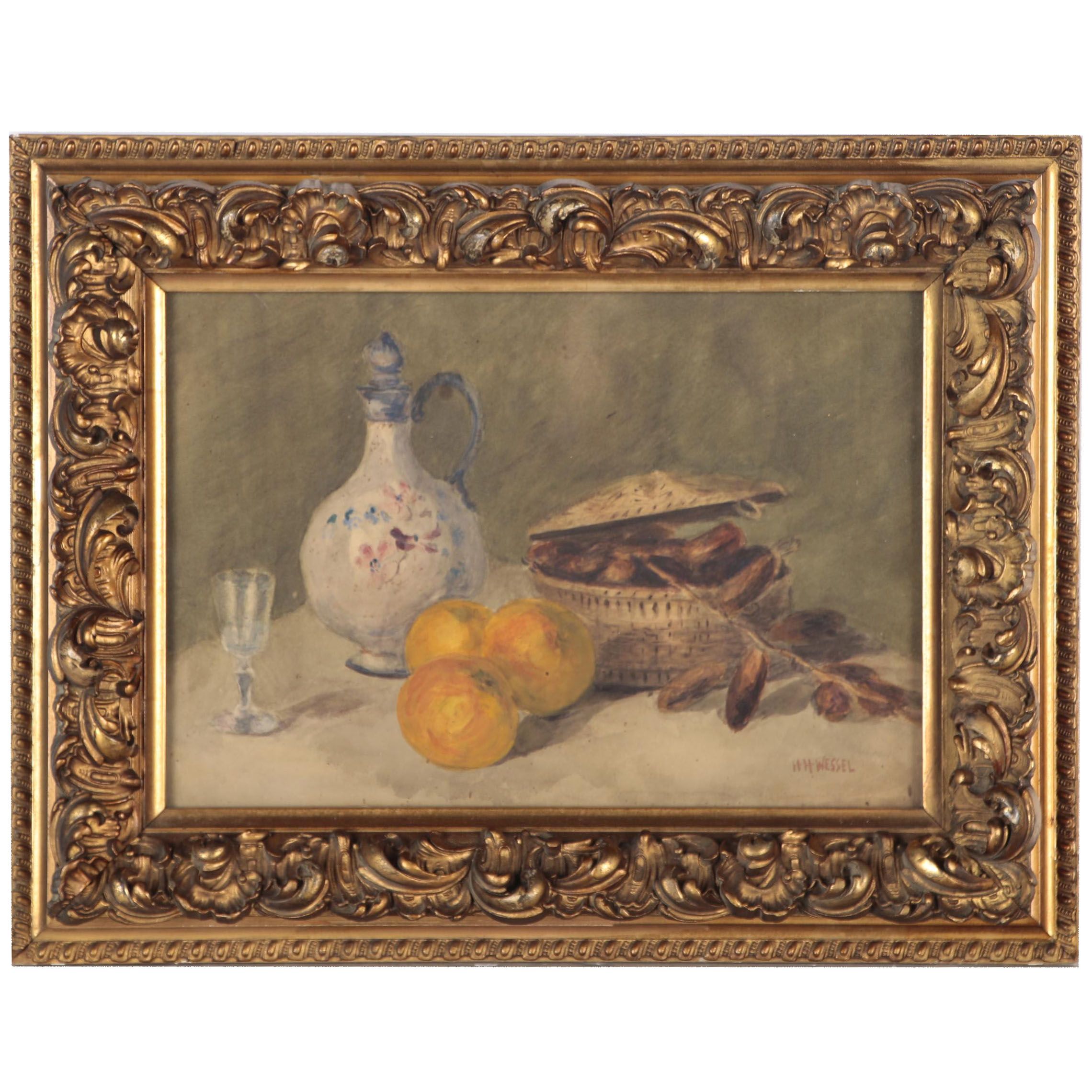 Herman Wessel Watercolor Still Life Painting, Early 20th Century | EBTH