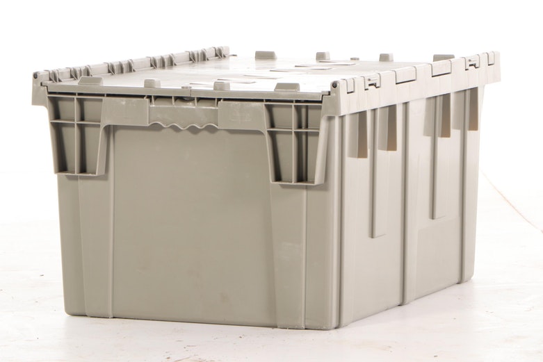 Ten Grey Plastic Storage Totes | EBTH