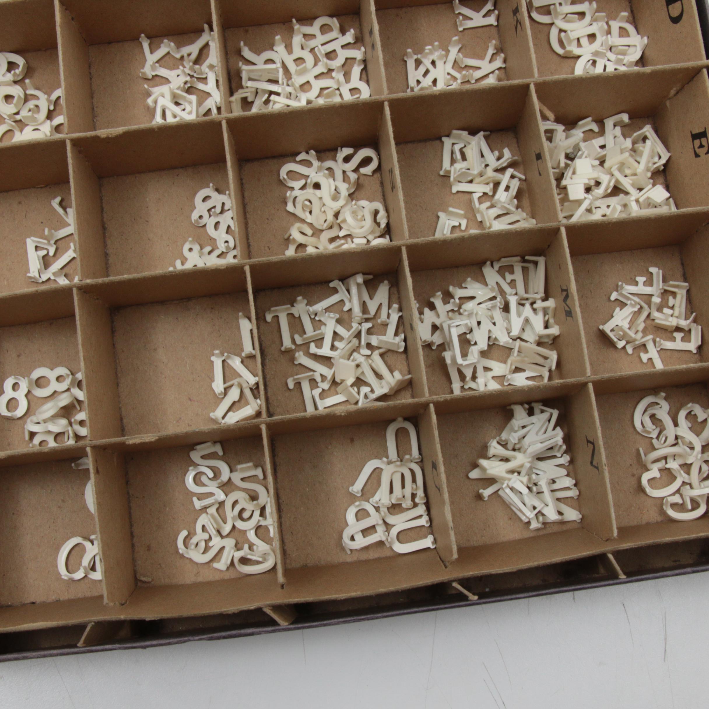 Bulletin Sign Post and Bone-ite Gothic Lettering, Vintage | EBTH