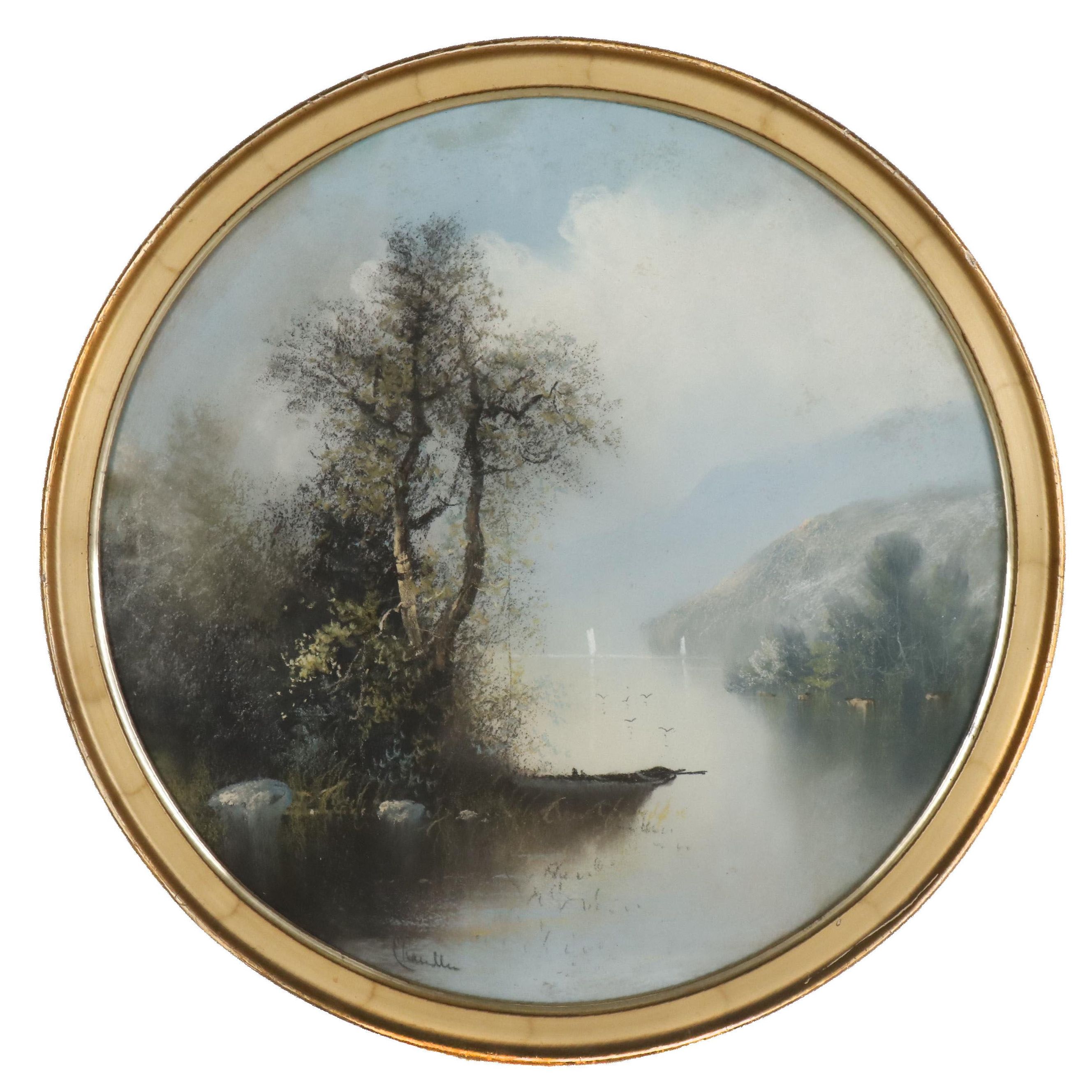 William Henry Chandler Landscape Pastel Drawing | EBTH