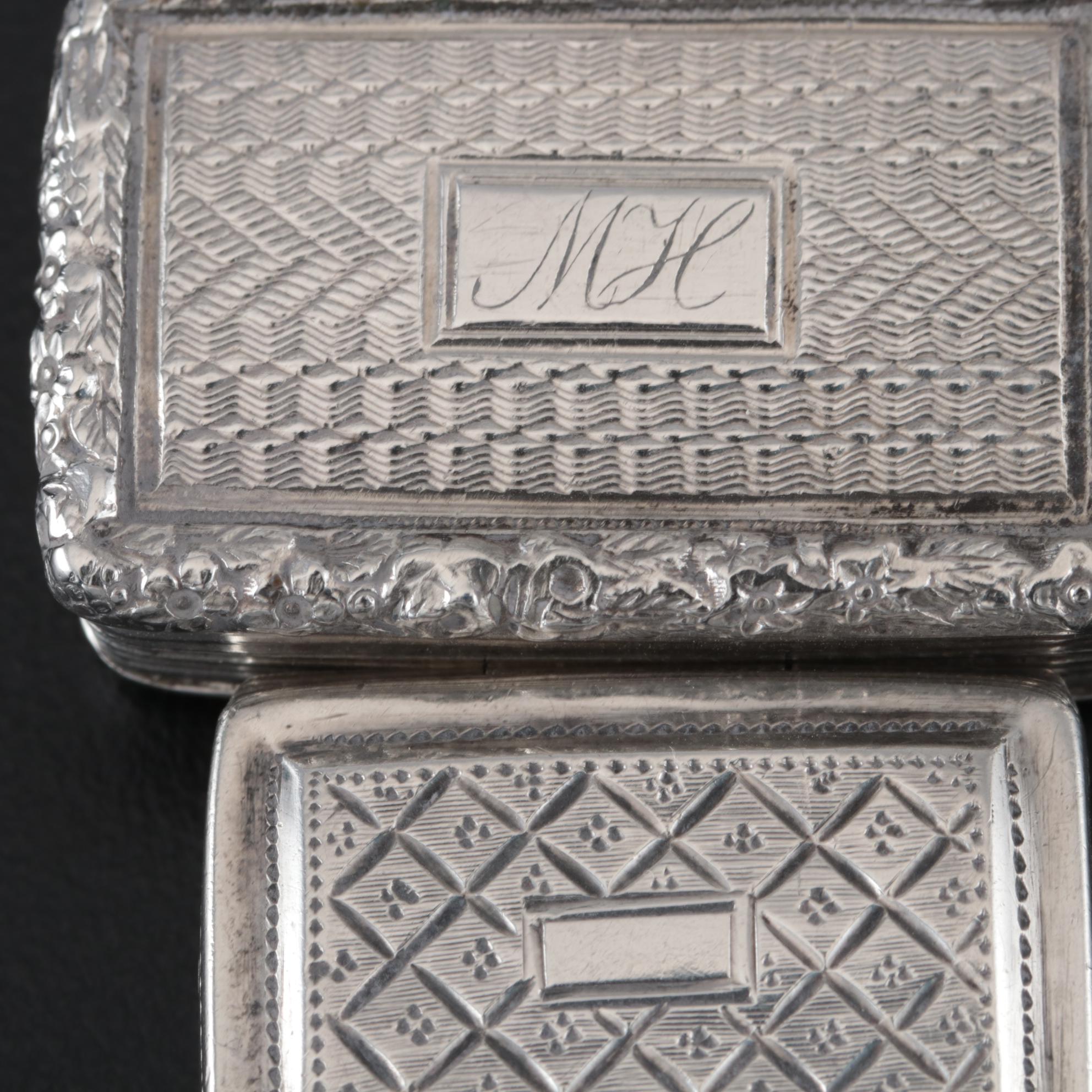 English Sterling Silver Vinaigrette Boxes, 1820s | EBTH
