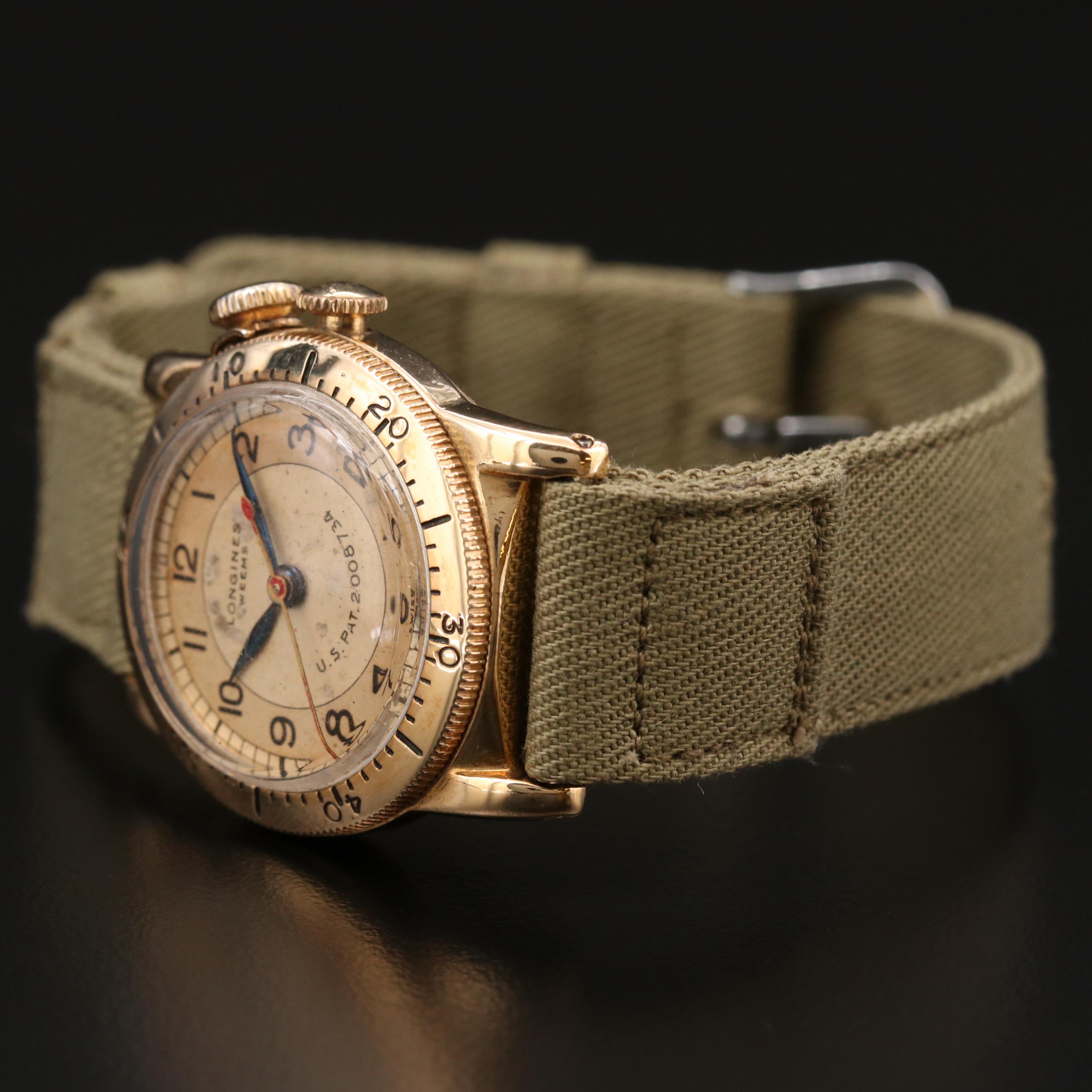 Vintage Longines Weems Second-Setting 14K Gold Wristwatch, 1940 | EBTH