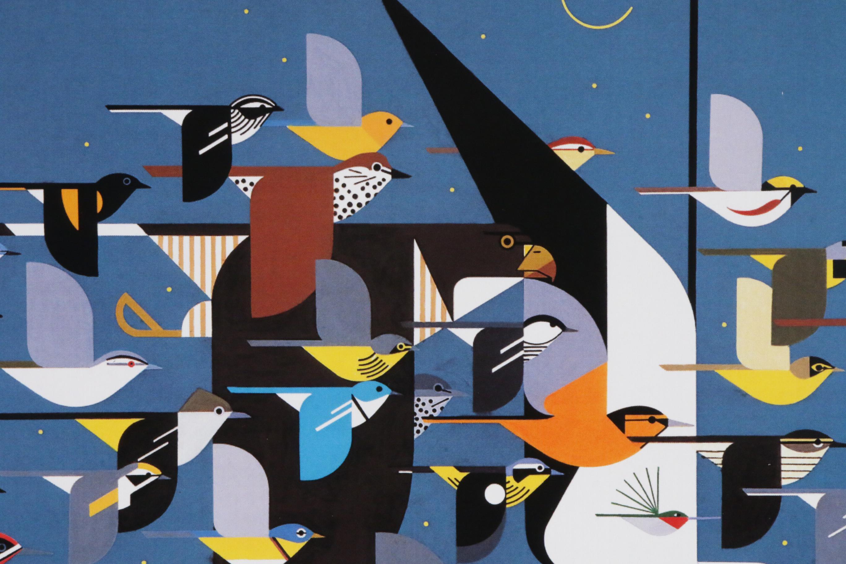 Offset Lithograph After Charley Harper "Mystery of the Missing Migrants ...