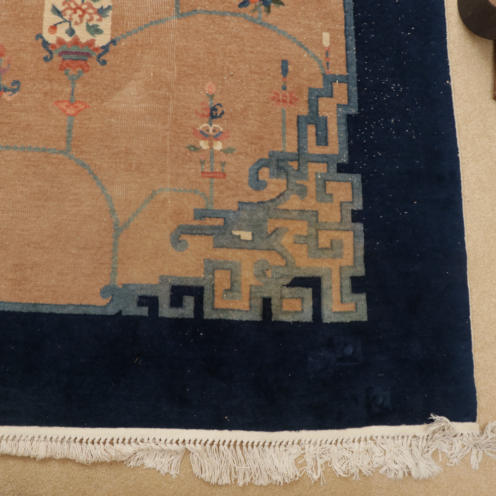 8' x 10'3 Hand-Knotted Chinese Art Deco Pictorial Rug, 1920s | EBTH