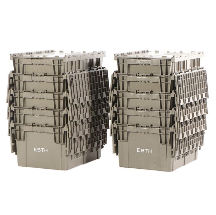 Ten Grey Plastic Storage Totes | EBTH