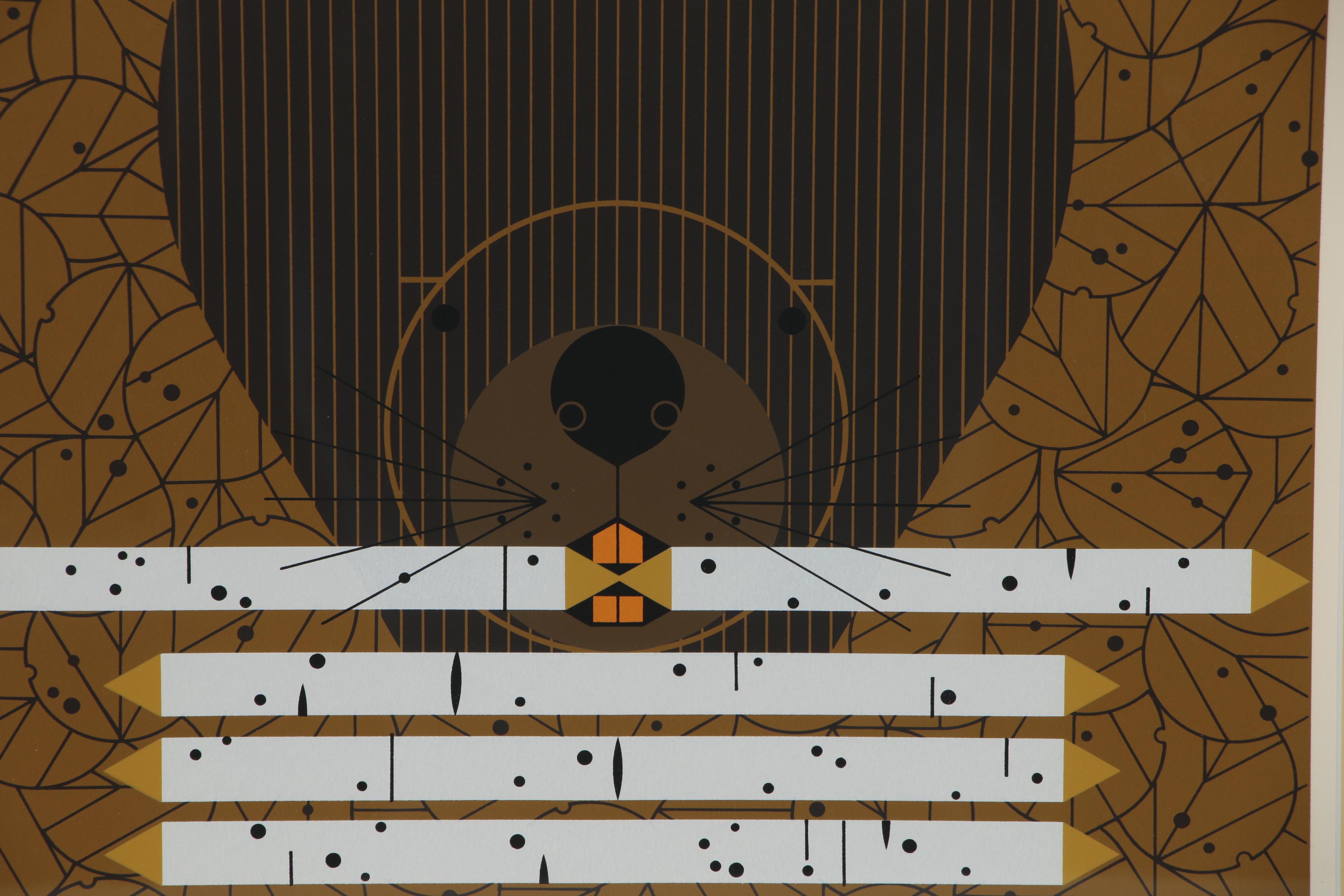 Charley Harper Serigraph "Beaver (Dam Diligent)" | EBTH