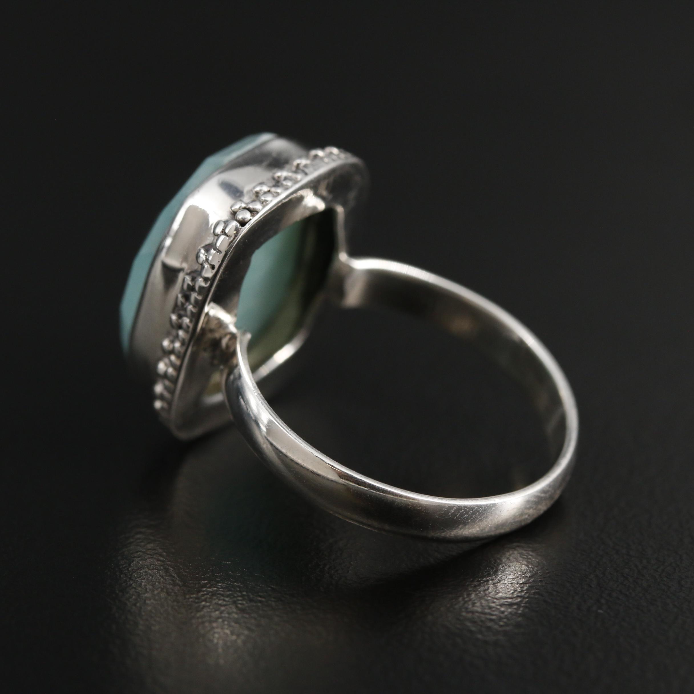 Sterling Silver Amazonite Ring | EBTH
