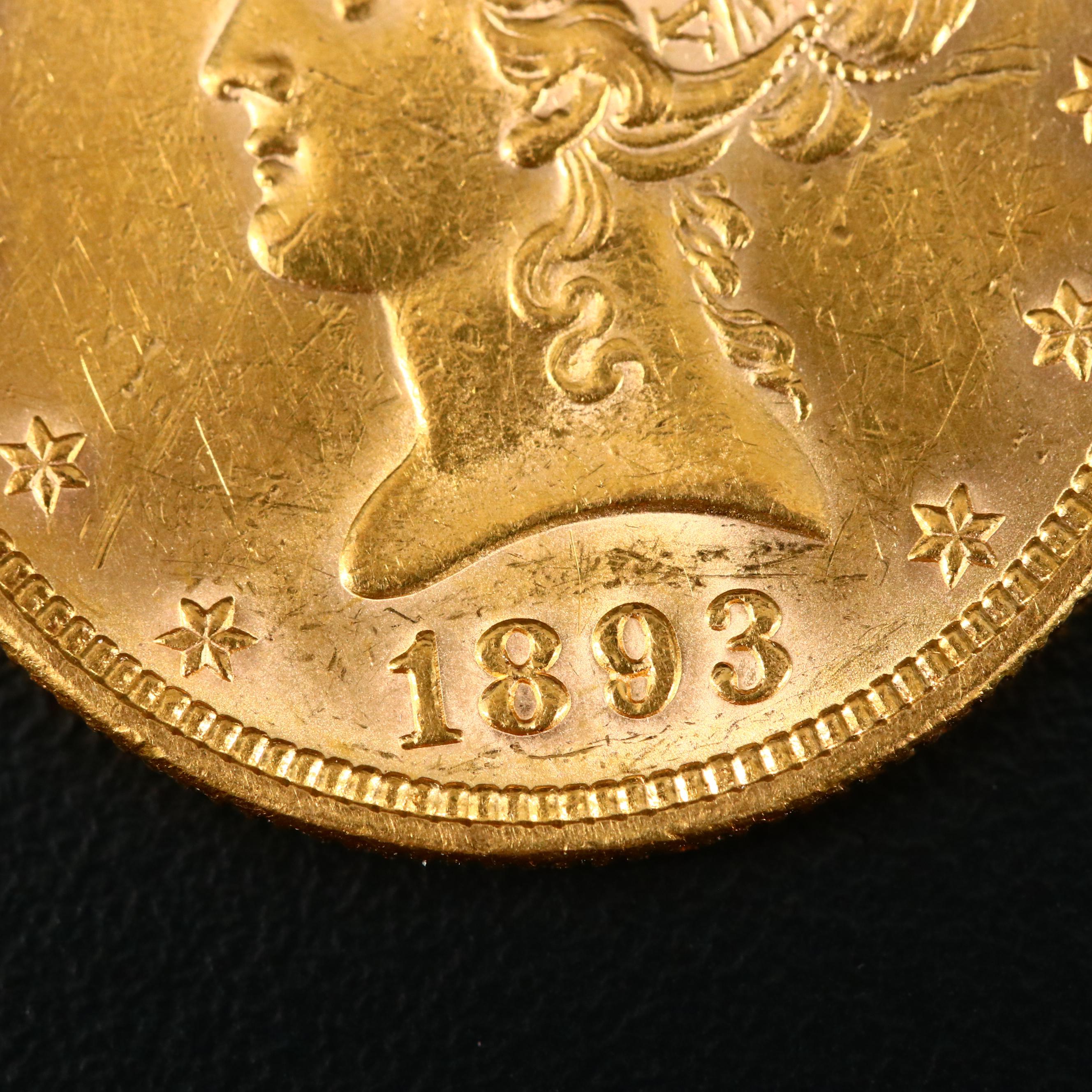 1893 Liberty Head $10 Gold Coin | EBTH