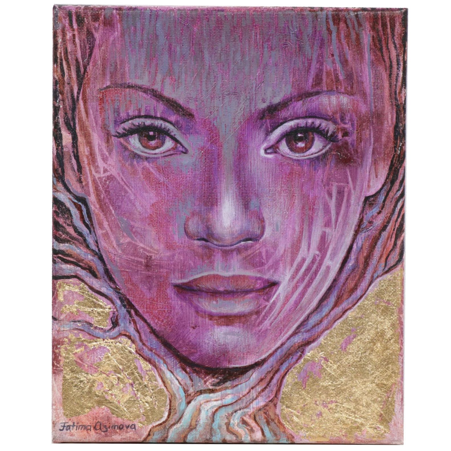 Fatima Taylor Surreal Portrait Acrylic Painting | EBTH