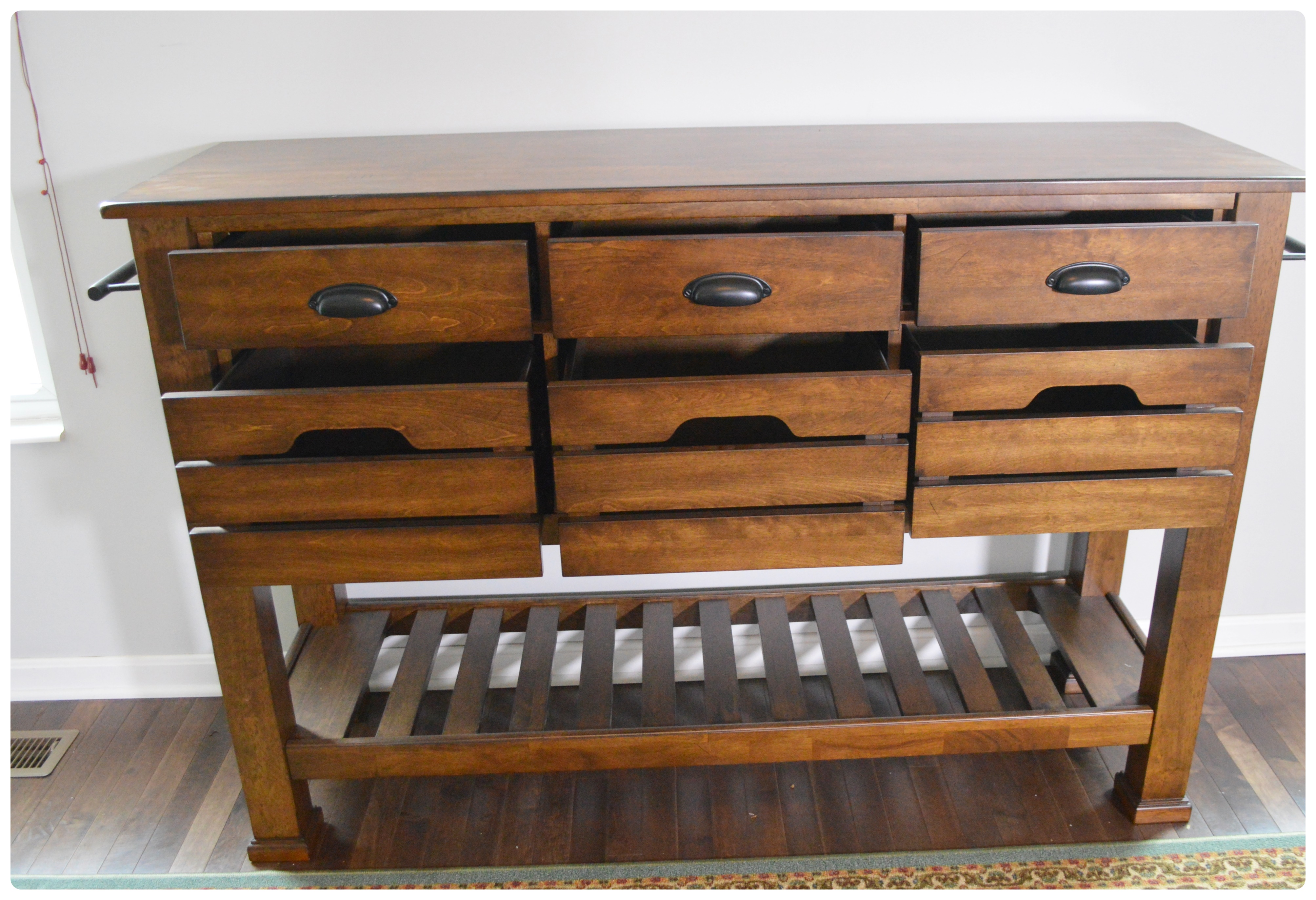 Great Veca Intl. Walnut Stained Distressed Wood Buffet | EBTH