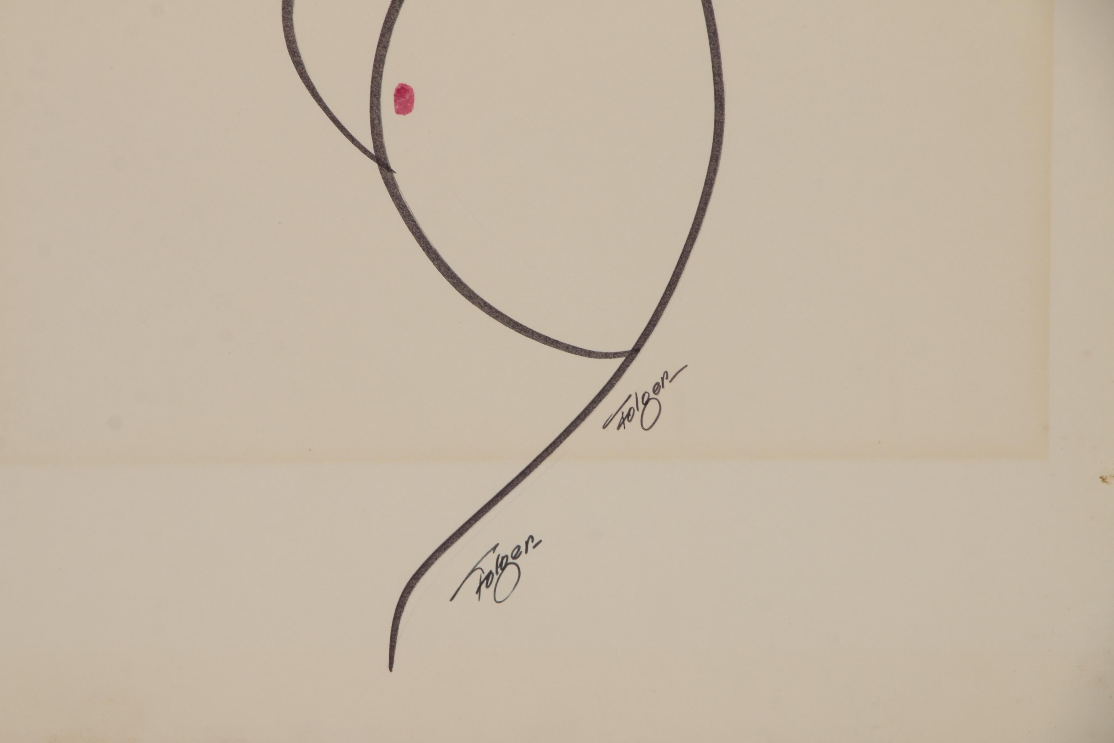 Franklin Folger Female Figure Ink Drawing | EBTH