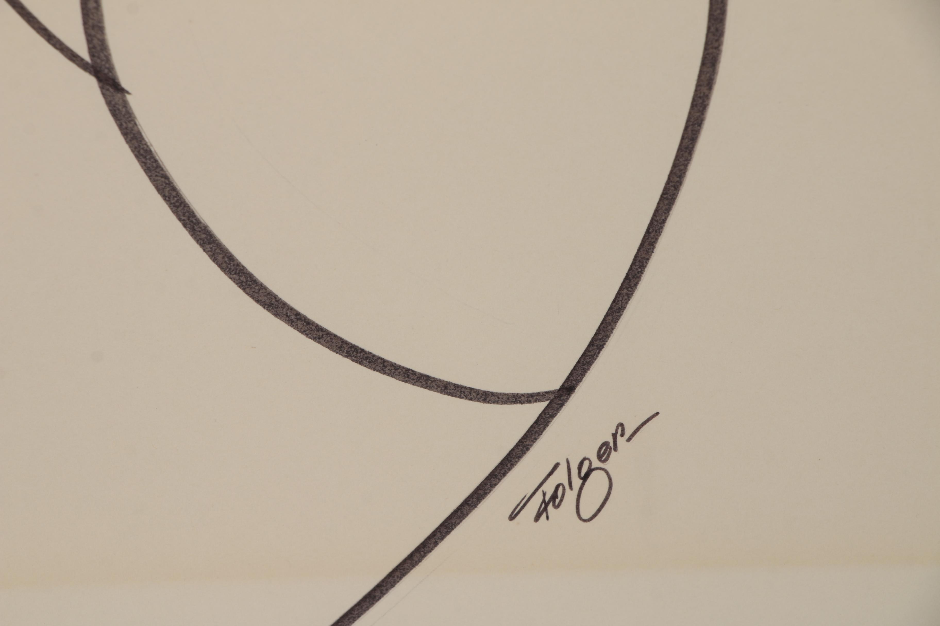 Franklin Folger Female Figure Ink Drawing | EBTH