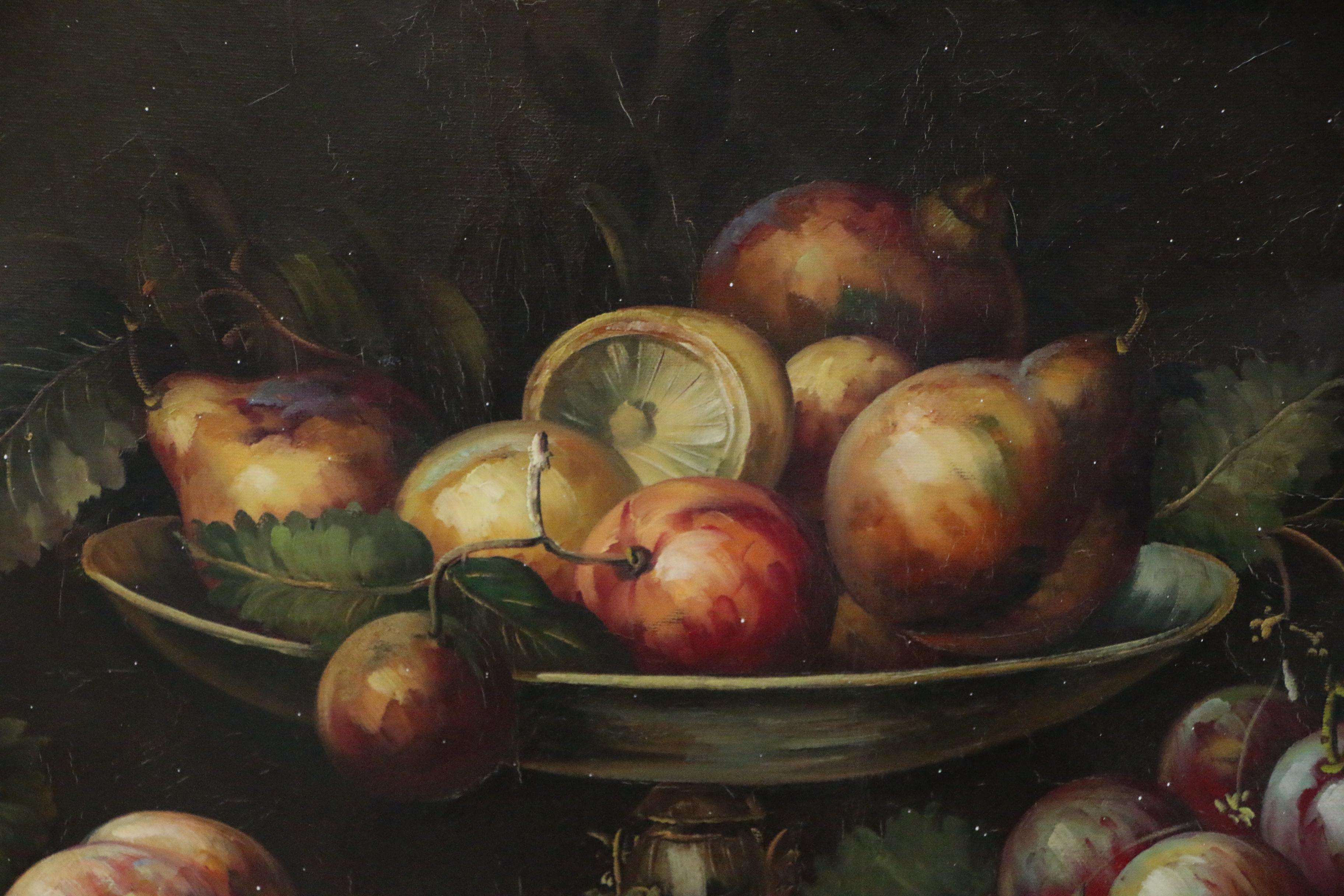 Still Life Oil Painting with Fruit | EBTH