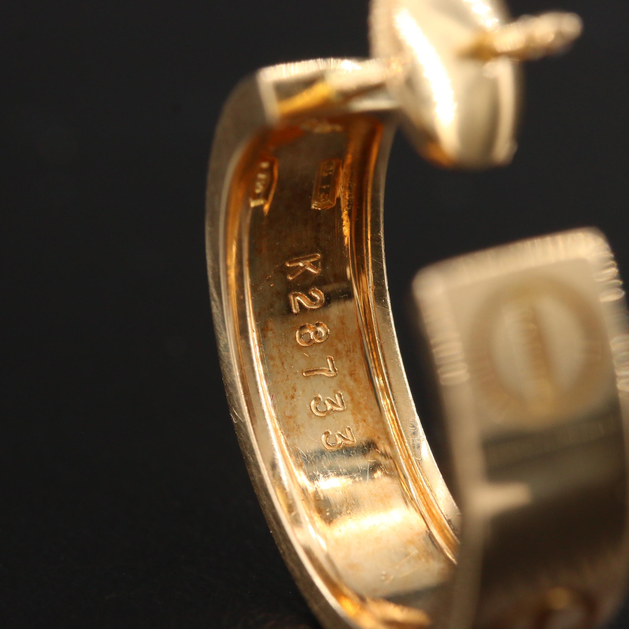 Cartier 18K Yellow Gold "Love" Earrings with Certificate and La ...