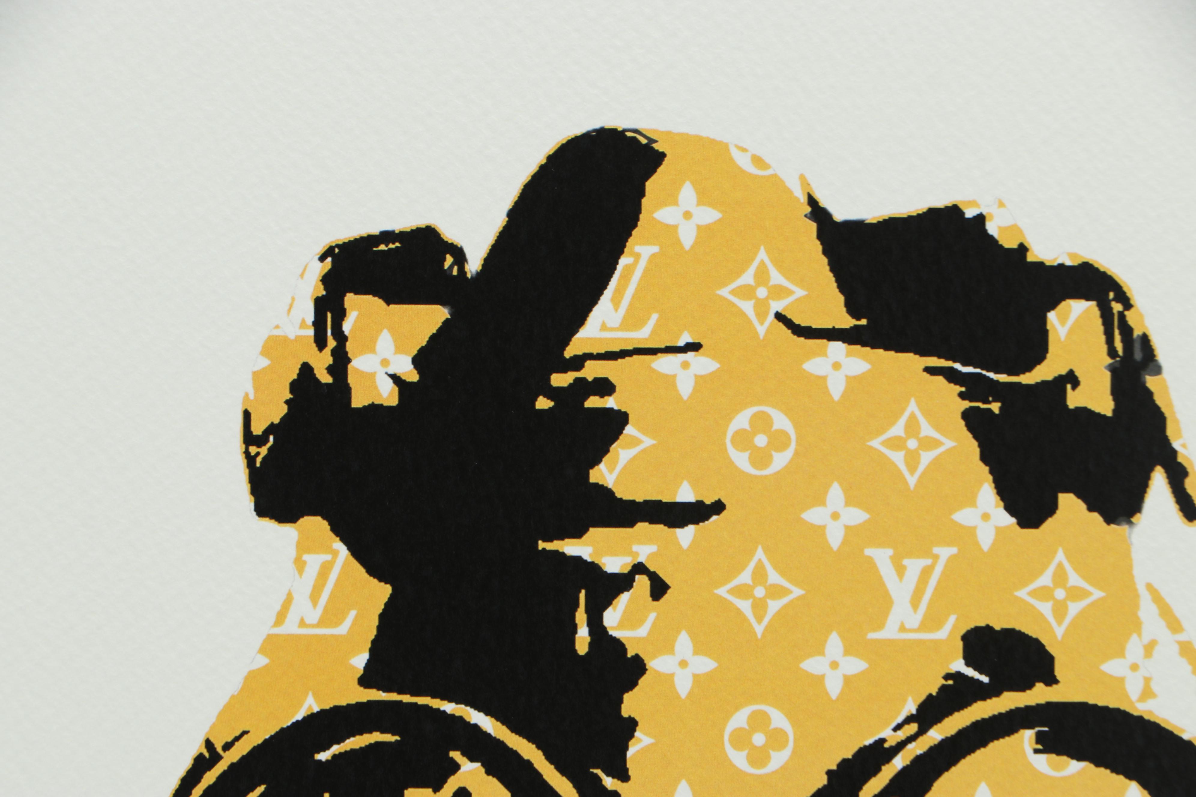 Death NYC Pop Art Offset Lithograph of Louis Vuitton Gas Mask | EBTH
