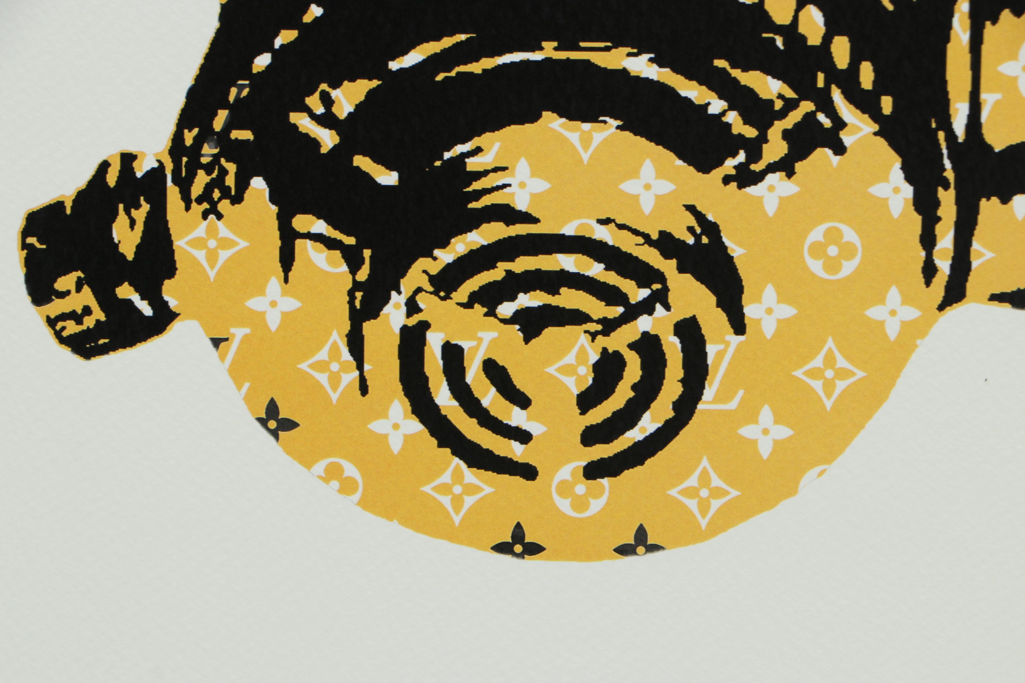 Death NYC Pop Art Offset Lithograph of Louis Vuitton Gas Mask | EBTH