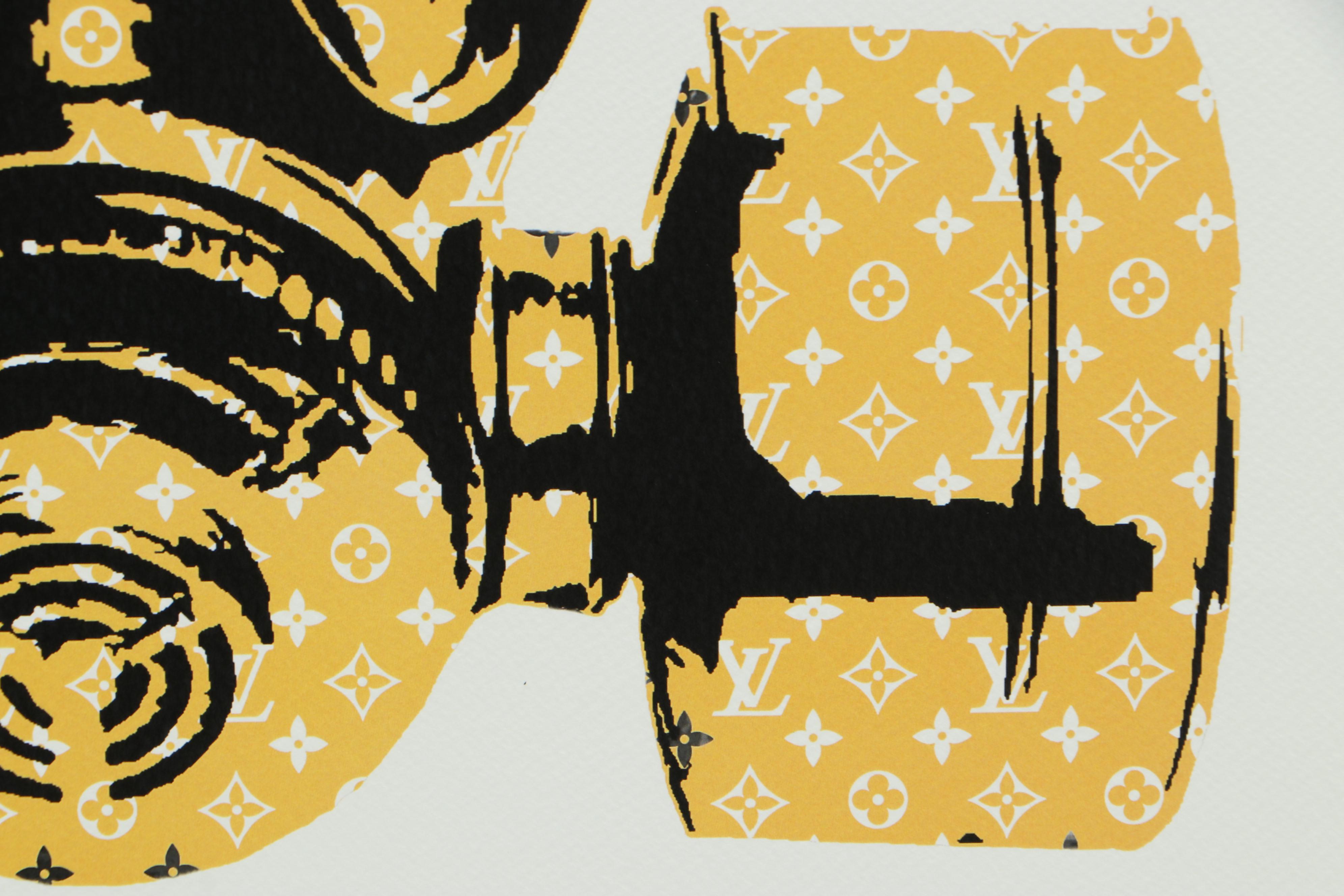 Death NYC Pop Art Offset Lithograph of Louis Vuitton Gas Mask | EBTH